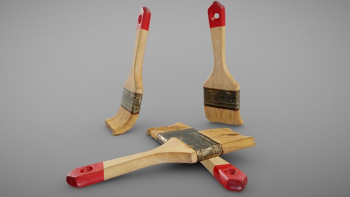Paintbrush 3D models - Sketchfab