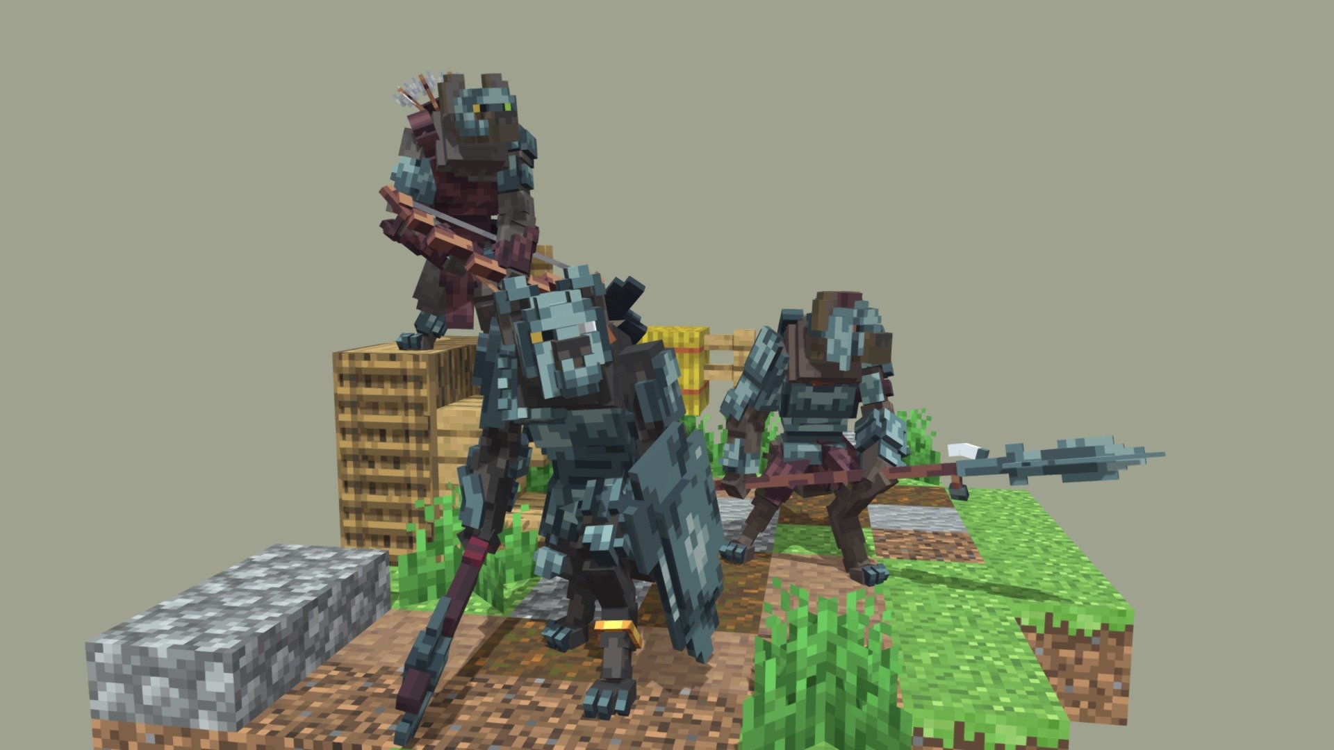 Minecraft Gnolls scene - 3D model by TheAnonim [36451a7] - Sketchfab