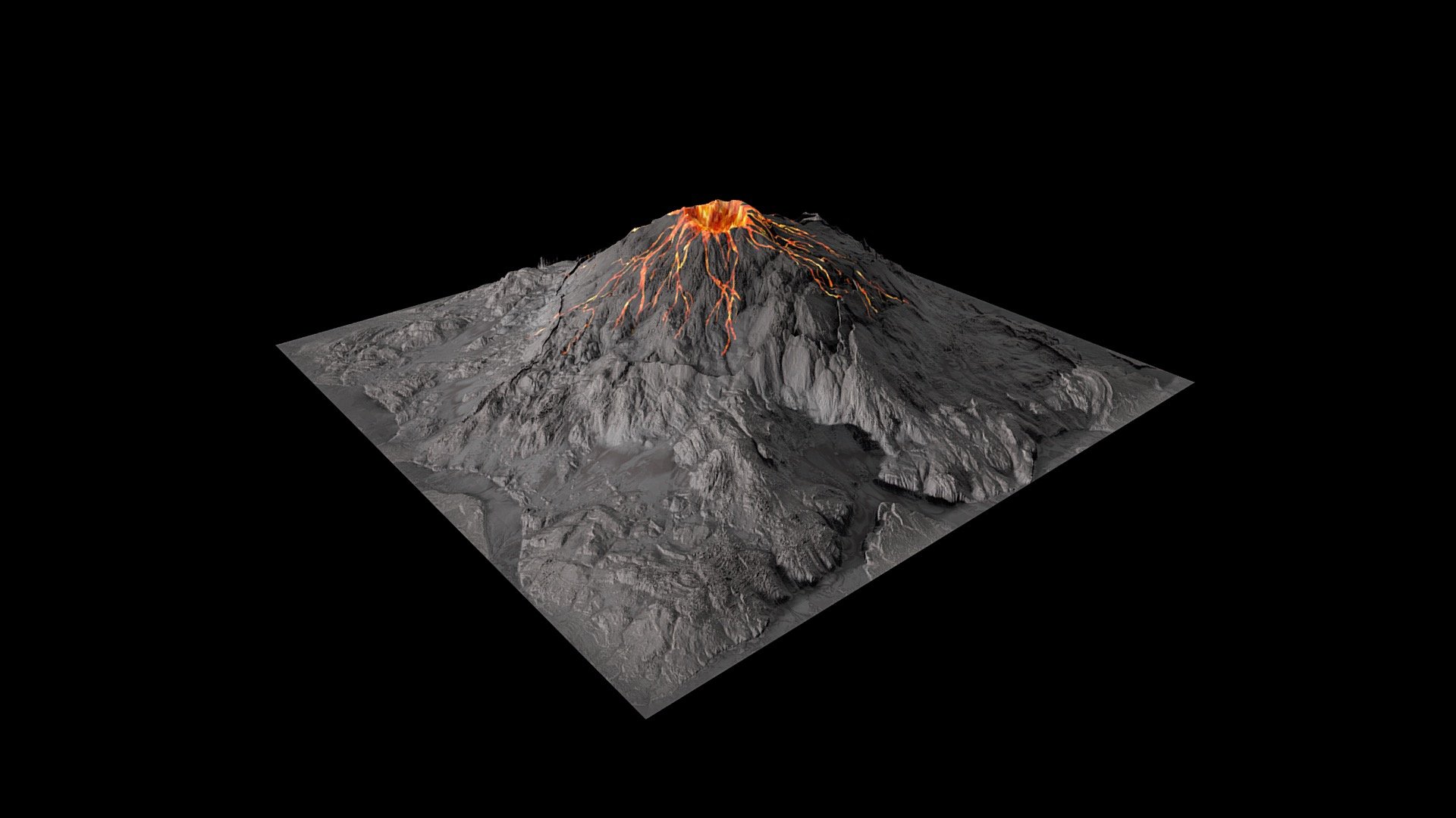 Volcano Version 1 - Buy Royalty Free 3D model by Desertsage [36454f9 ...