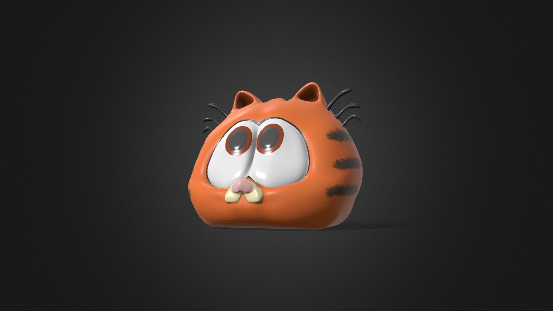Little Garfield Head | Cabeza Garfield Chiquito - Download Free 3D ...