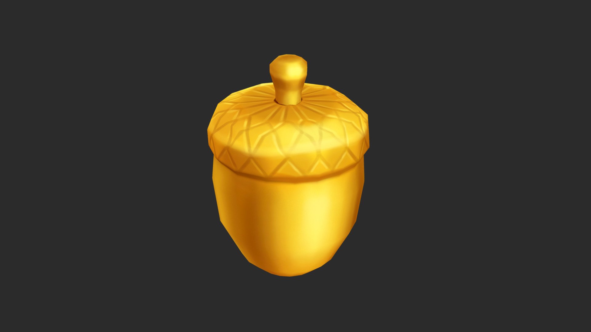 Stylized Hand-Painted Golden Acorn - 3D model by GrunoKromer [3645aef ...