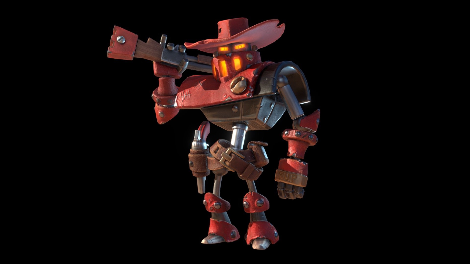 Cowboy (Steamworld Build) - 3D model by mattiasthorelli [3649f8f ...