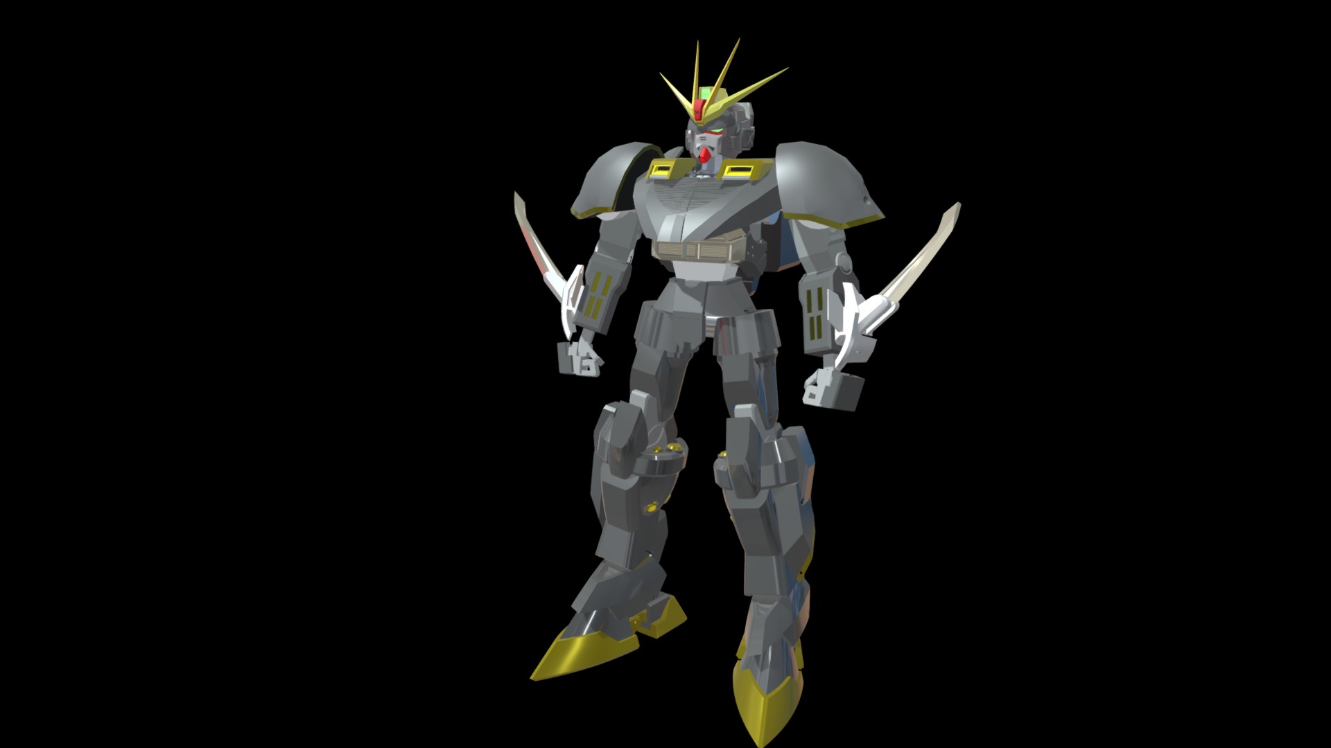 New Gundam HEAD Desain kepala No.4 + Garu Body - 3D model by krit ...