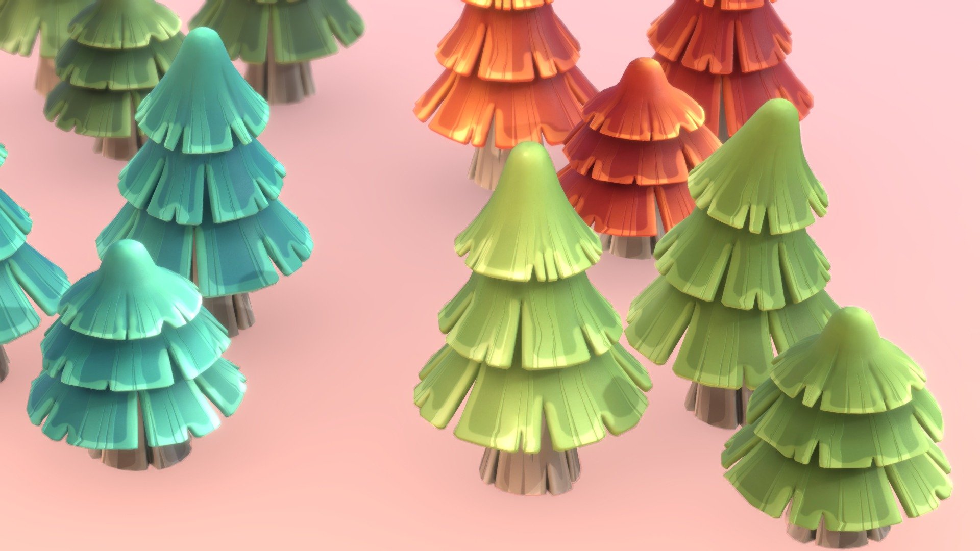 Pine Trees 005 - Buy Royalty Free 3D model by Stylized Box (@Stylized ...