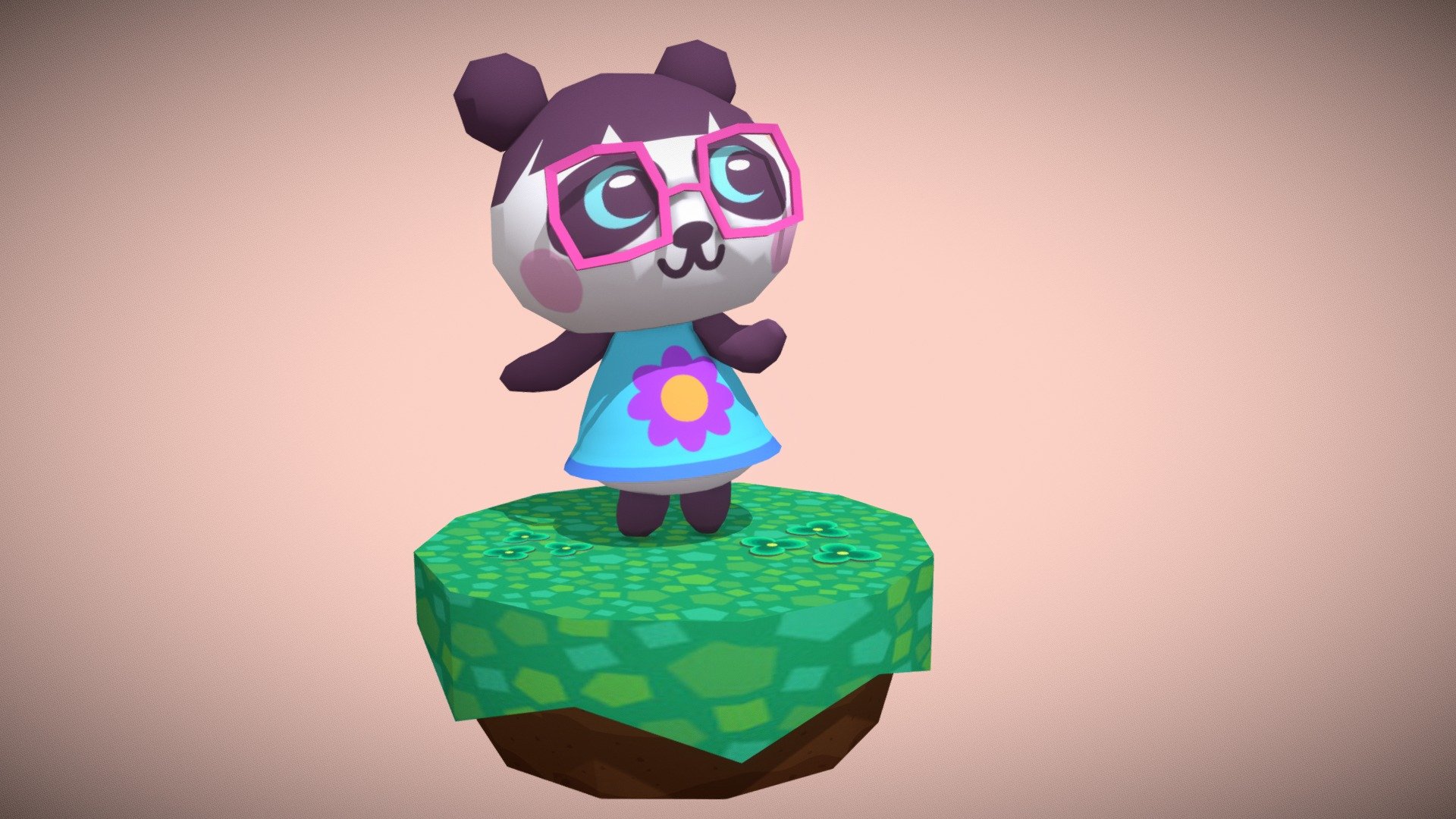 Maya, the shy Panda ♥ [2] - 3D model by Nathalia Maia (@__lowpoly ...