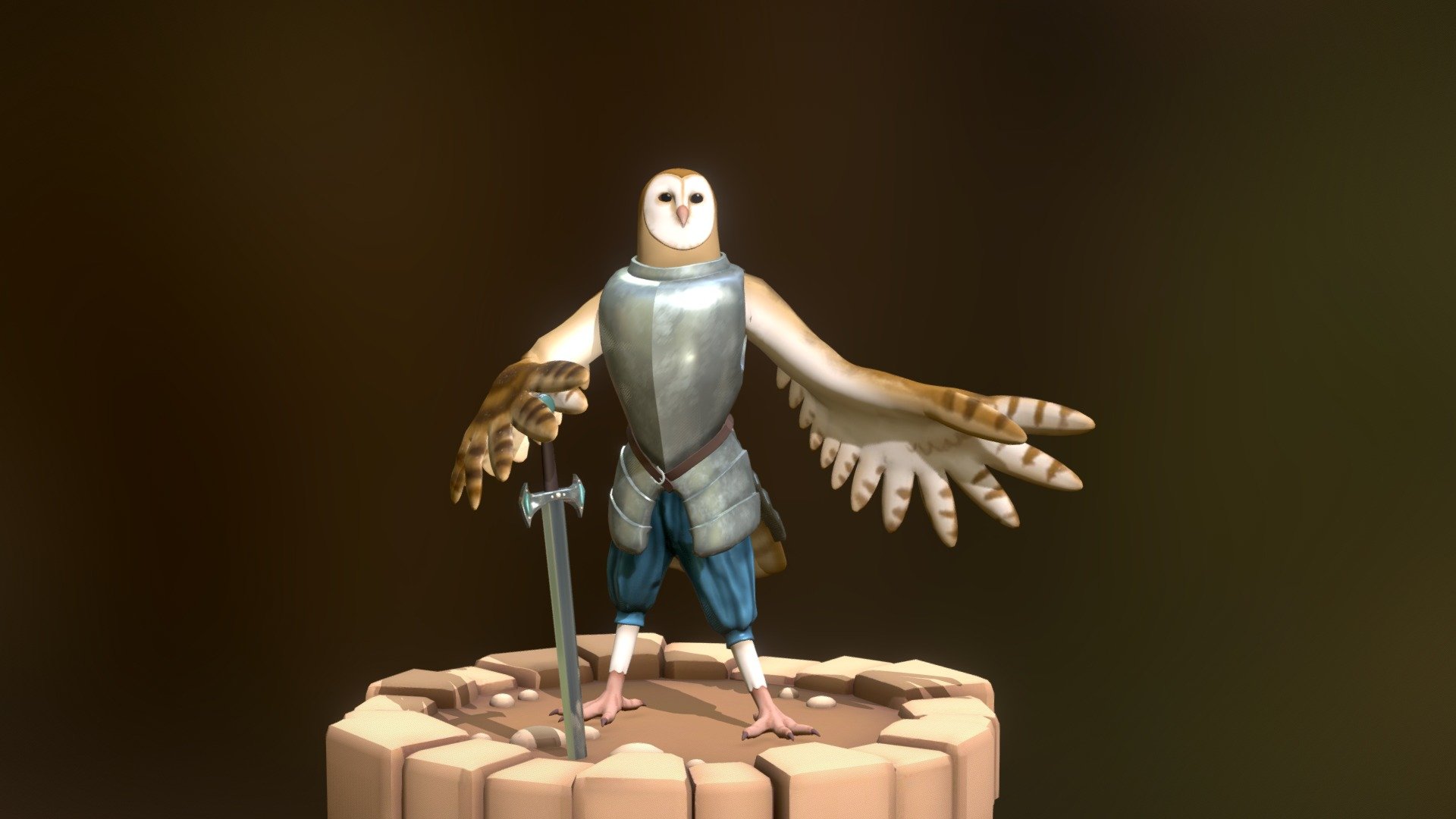 Percival Quill - Stylized Owl Character - 3D model by KyraKiweh24 ...