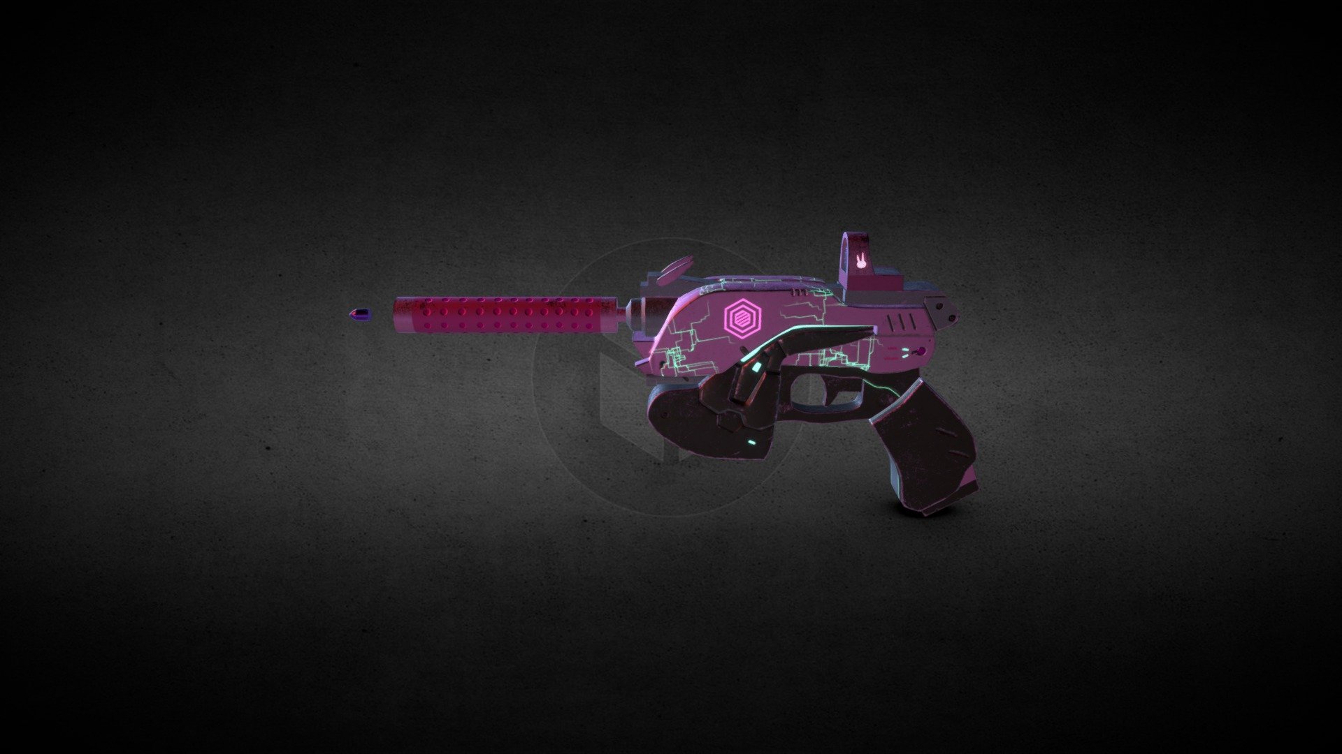 Gun-Pink - 3D model by erikacasta77 [365c335] - Sketchfab