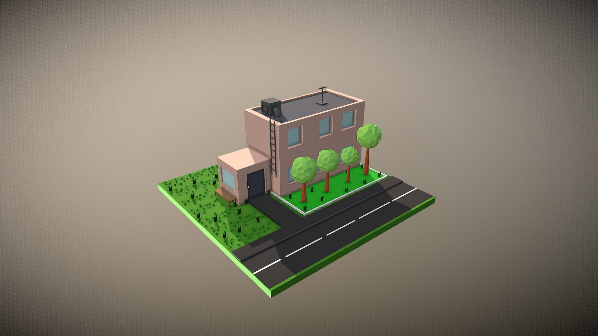 Low Poly Simple Building - 3D model by Marcos Henrique (@marcostkg ...