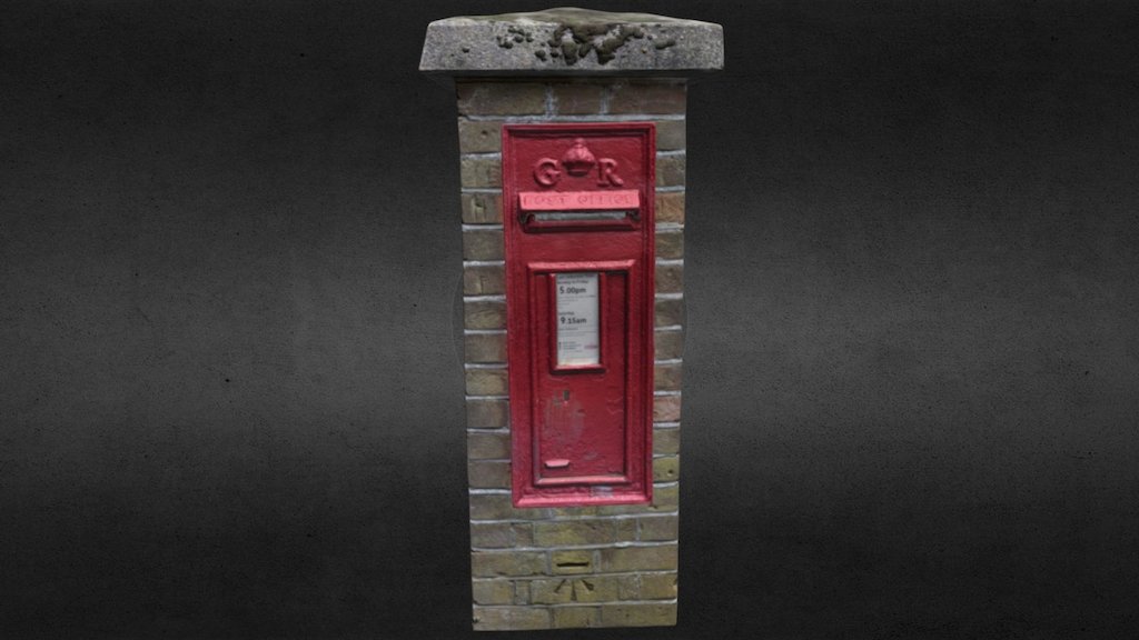 British Post Box and brick surround - Download Free 3D model by umii ...