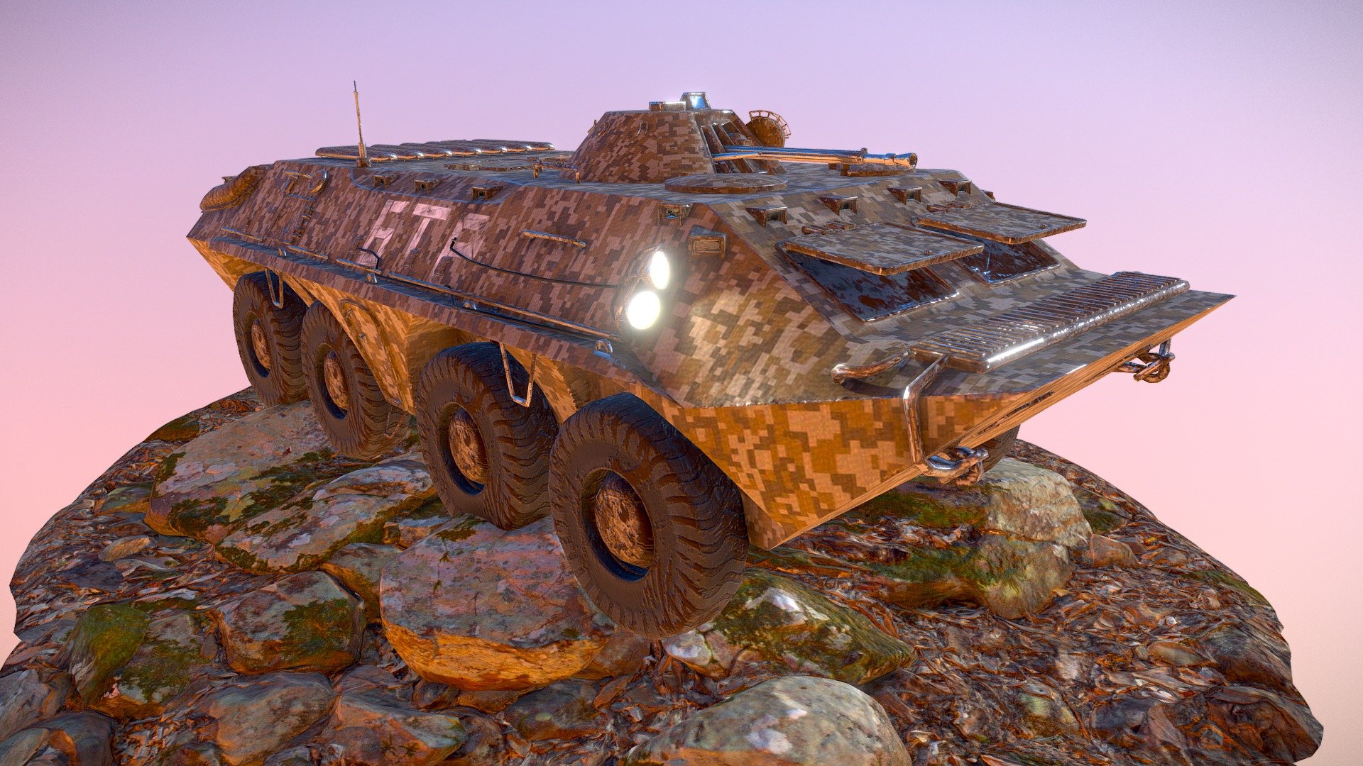 BTR 70 Desert Camo - Buy Royalty Free 3D model by Milos Baskic ...
