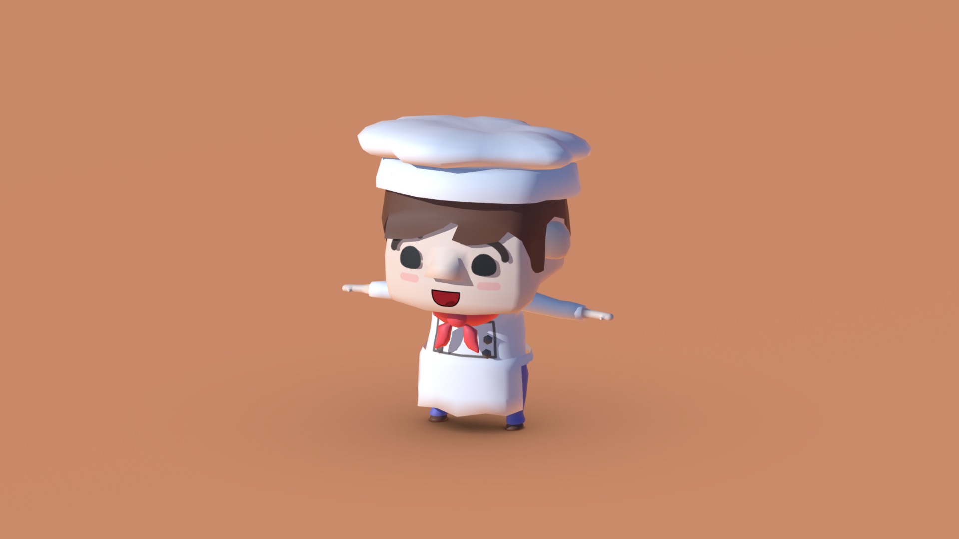 Chef Game's Male Player - 3D model by Miaru3d [3668bbf] - Sketchfab
