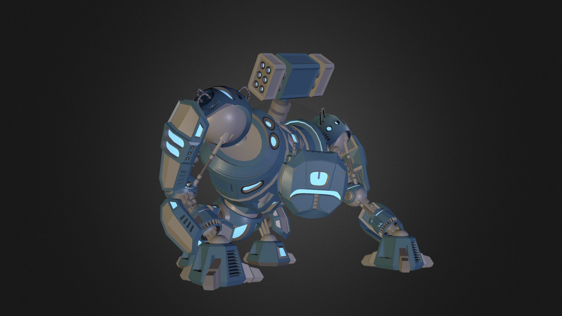 Cyborg - 3D model by Daniel Hughes (@retroinsanity) [3668fe3] - Sketchfab