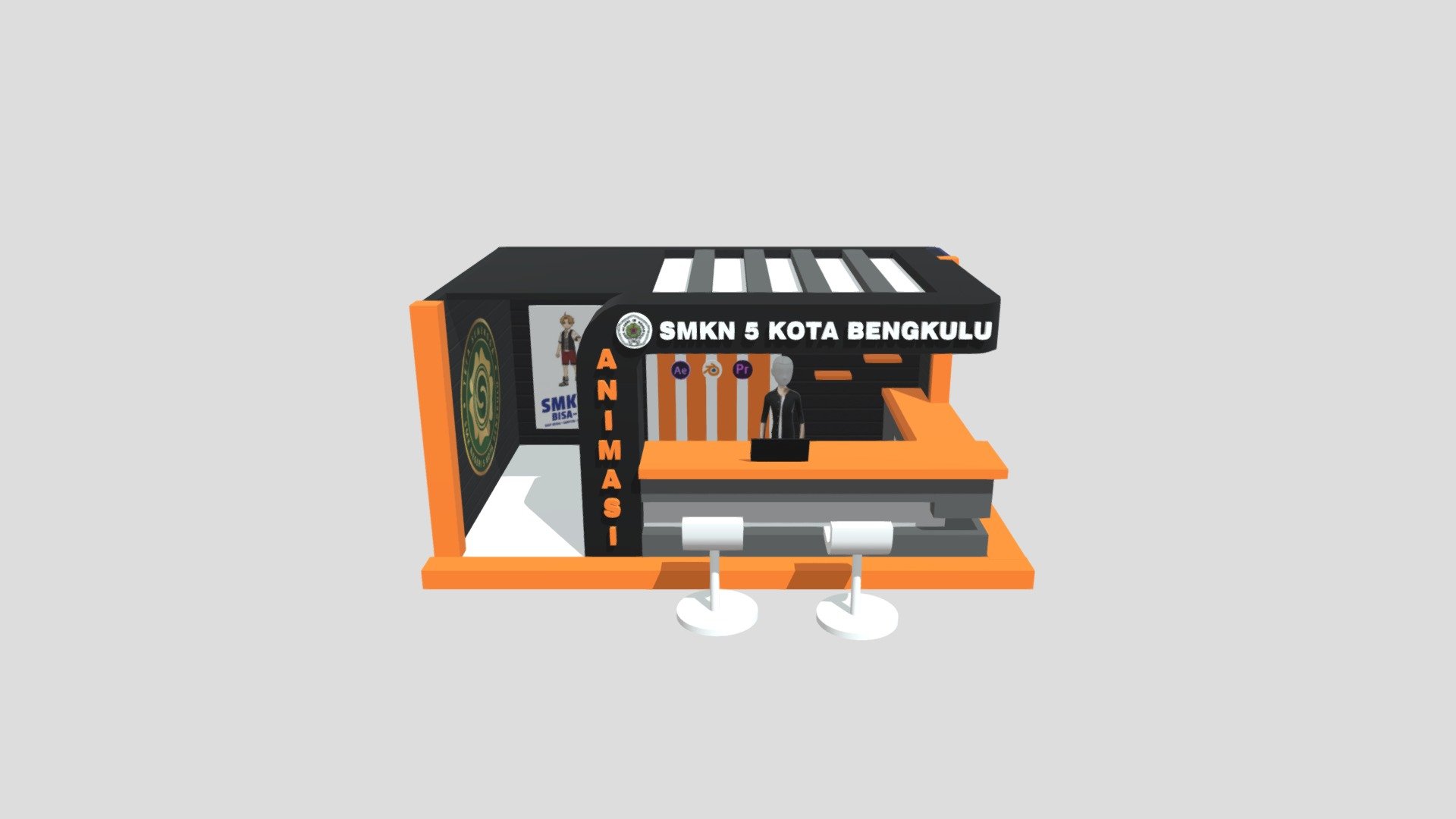BOOTH ANIMASI - 3D model by rahmanhakim [366cc06] - Sketchfab