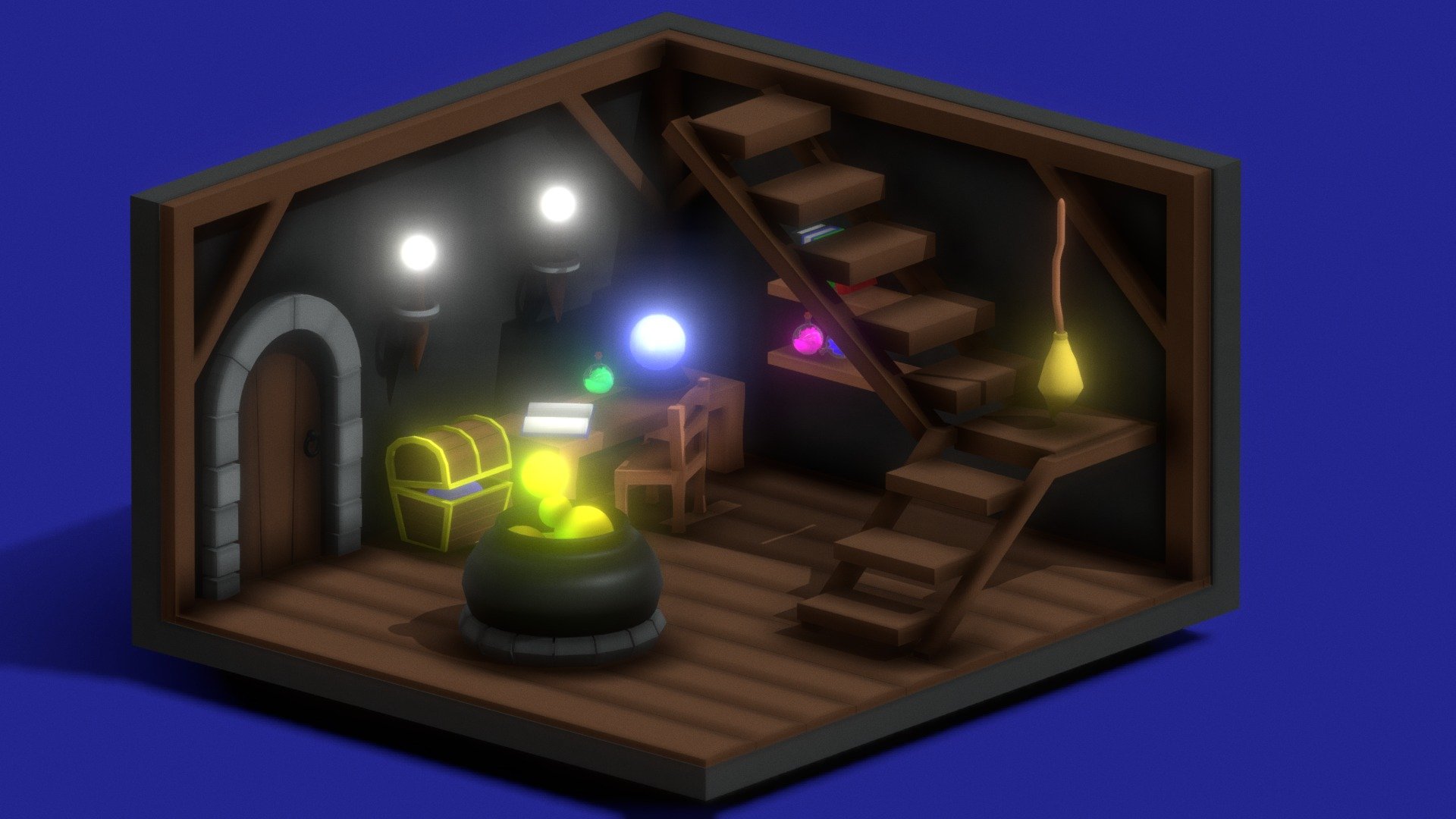 Isometric Witch Room - 3D model by Marlon Dandelion (@dandelionseth ...