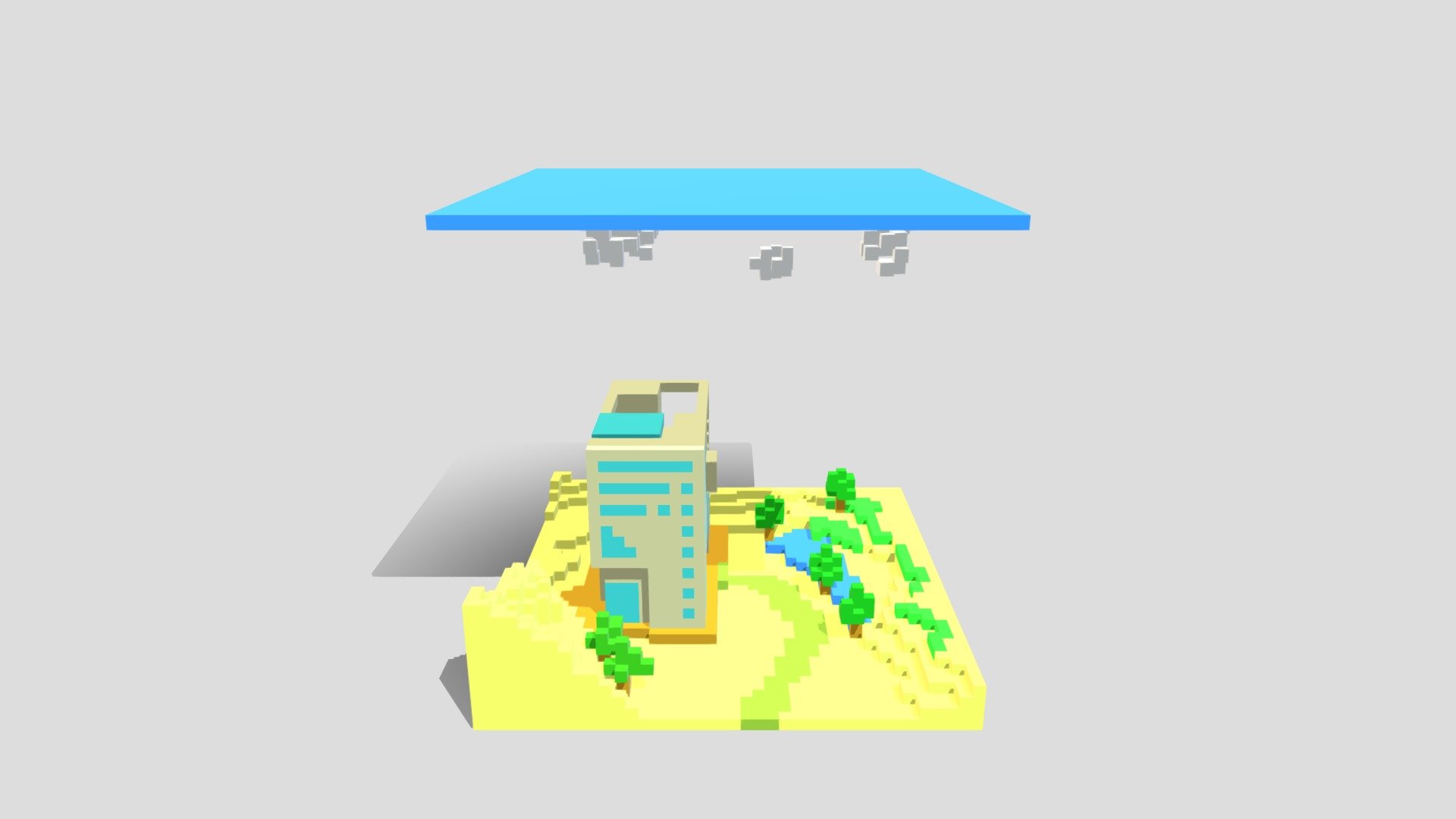 Voxel Architectural Visualization - 3D model by hanvic [367023d ...