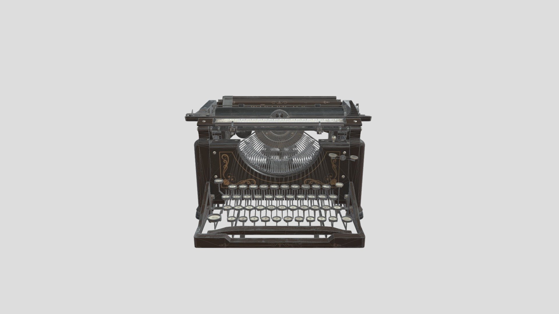 typewriter - 3D model by EvgeniyaSverdlova (@florevgenia) [36703eb ...