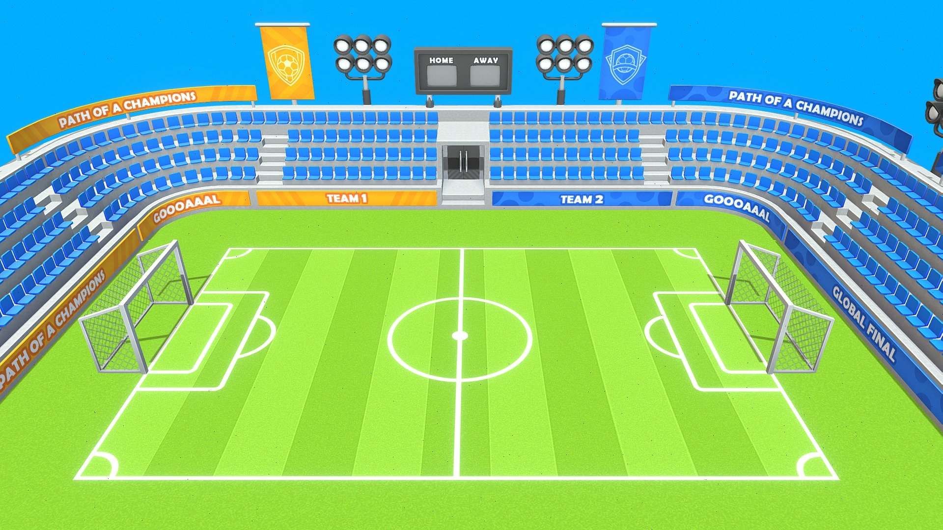 Football - Modular Stadium - 3D model by Lokiana (@lokiana.art ...