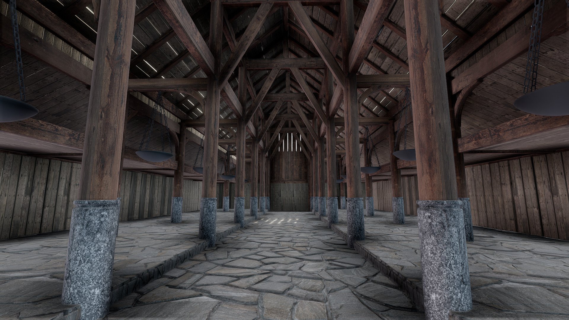 wooden castle interior - Download Free 3D model by kunkun (@youoyouyou ...