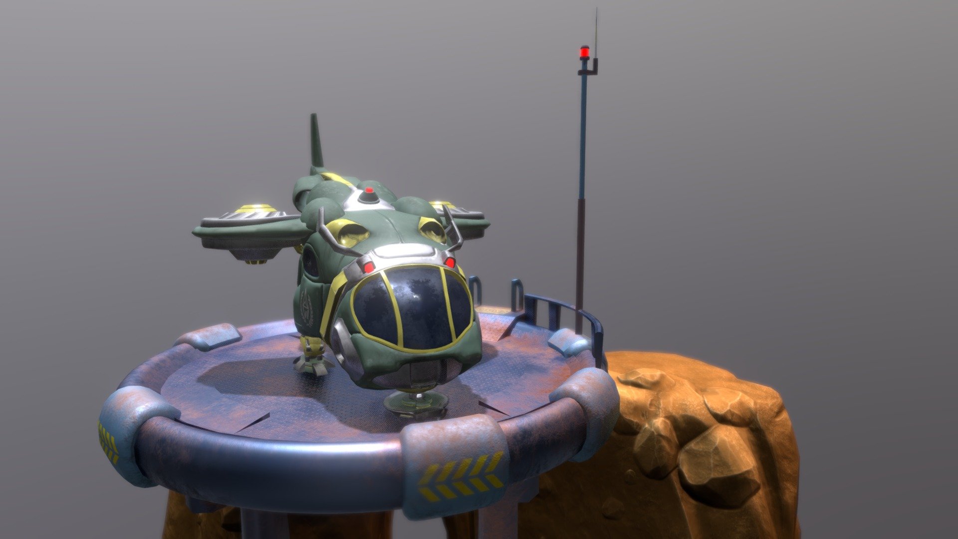 Stylized Drone Landing Area Scene - 3D model by Murat.Yasin [367c192 ...