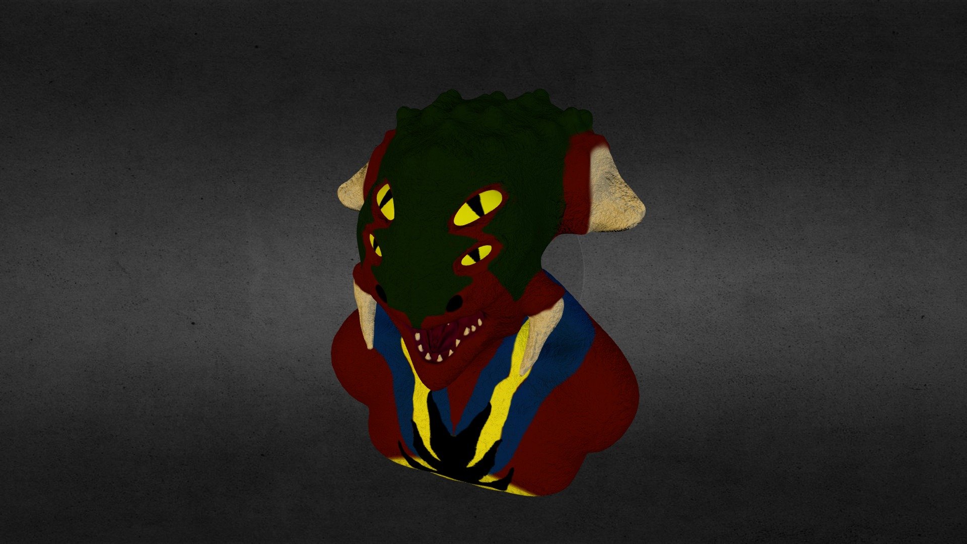 Hell Lizard Bust - 3D model by Xenorider (@alloces) [367d2bb] - Sketchfab