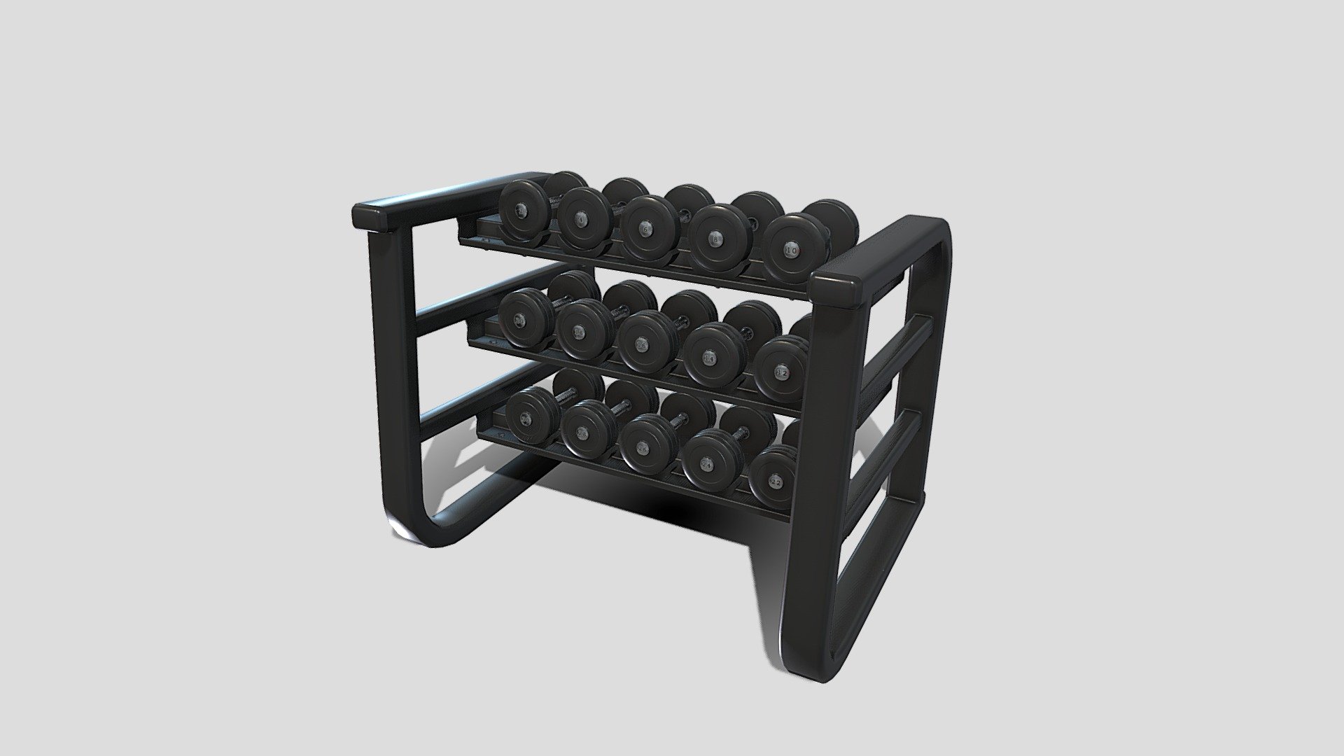 Dumbbell rack v1 - Buy Royalty Free 3D model by dragosburian [367deb0 ...