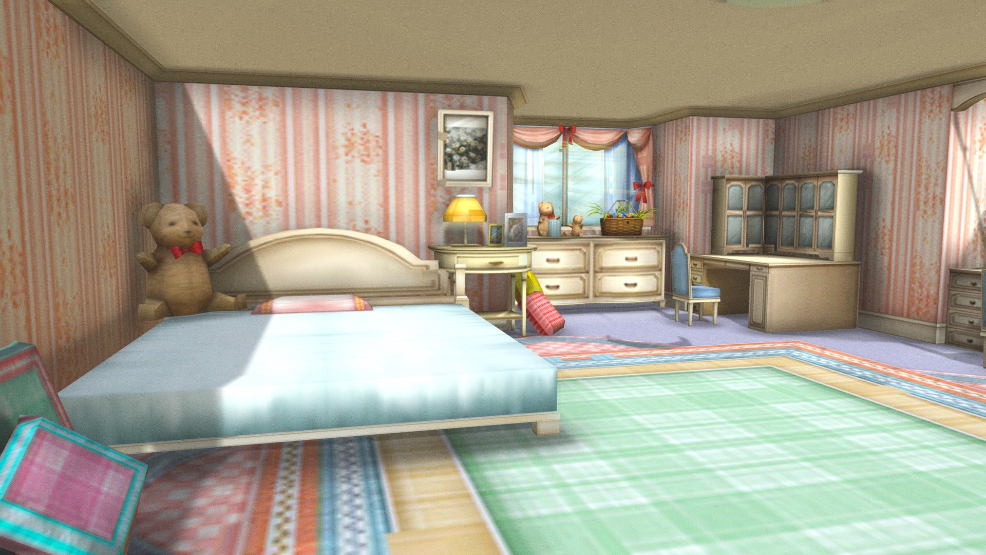 Two bedroom - Download Free 3D model by Katydid (@Katydid.) [367e3a7 ...