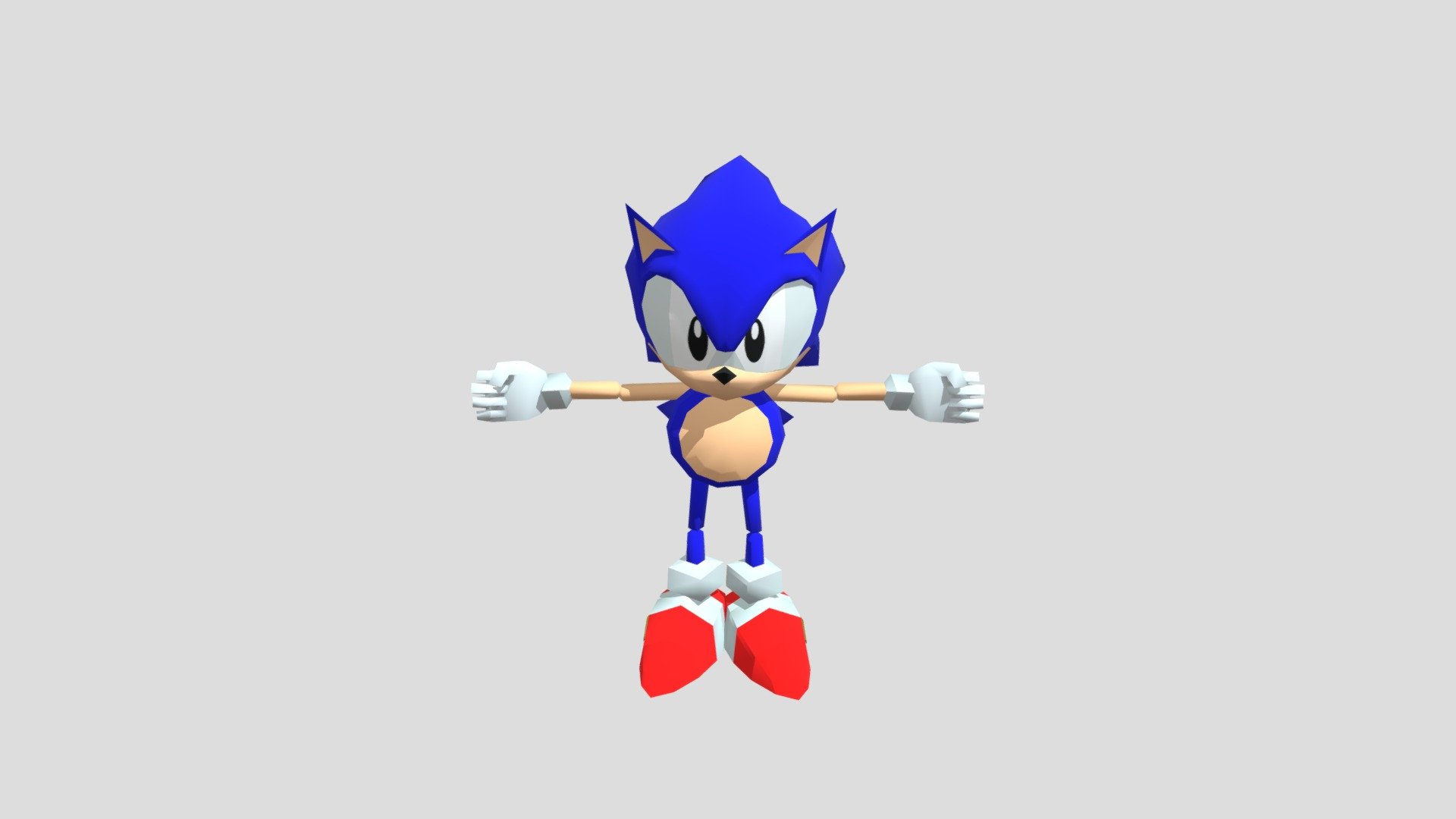 Classic sonic - 3D model by tiranoyfe [3682671] - Sketchfab