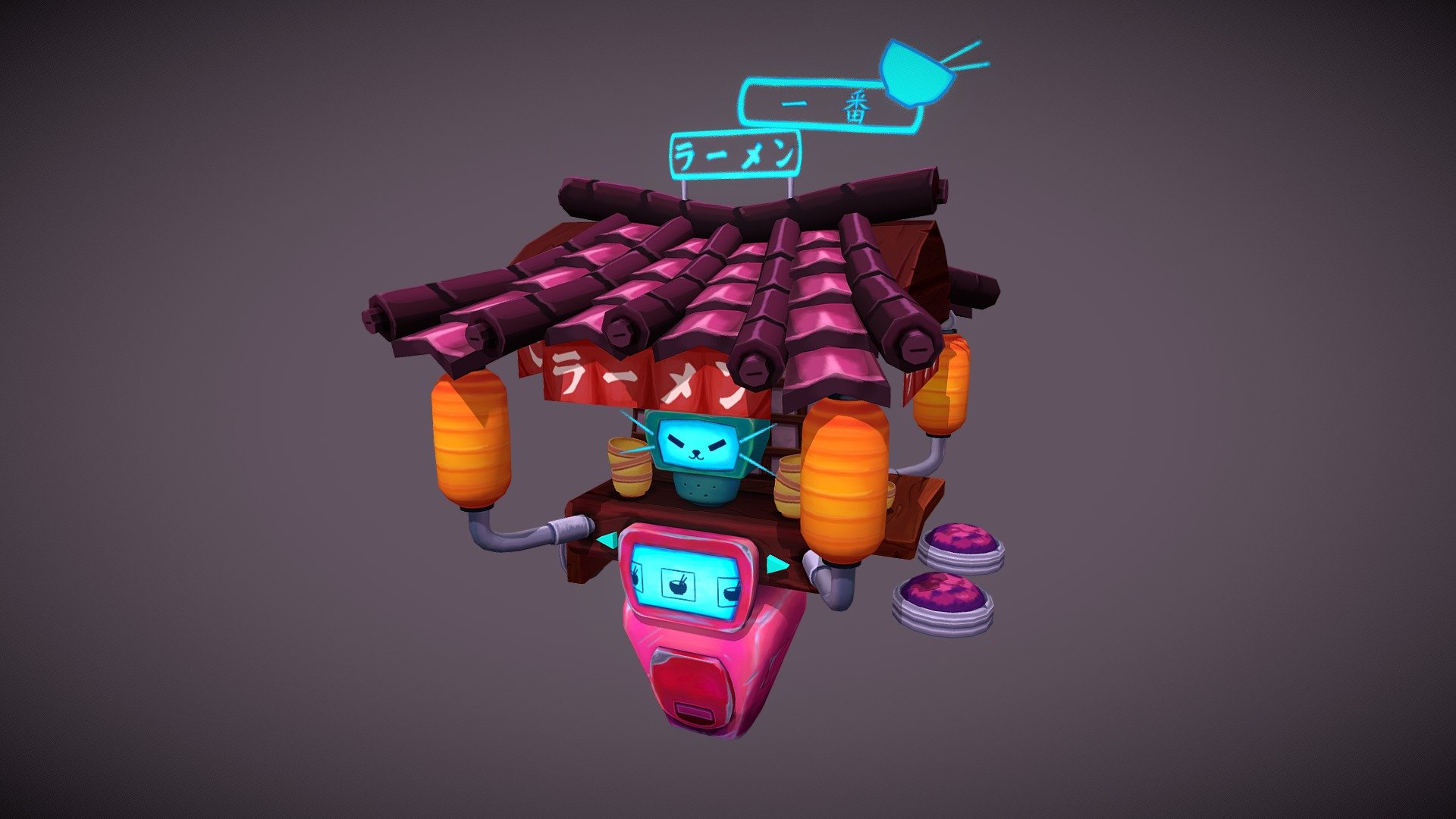 Ramen Vending Machine - 3D model by etherealmiriam [3682870] - Sketchfab