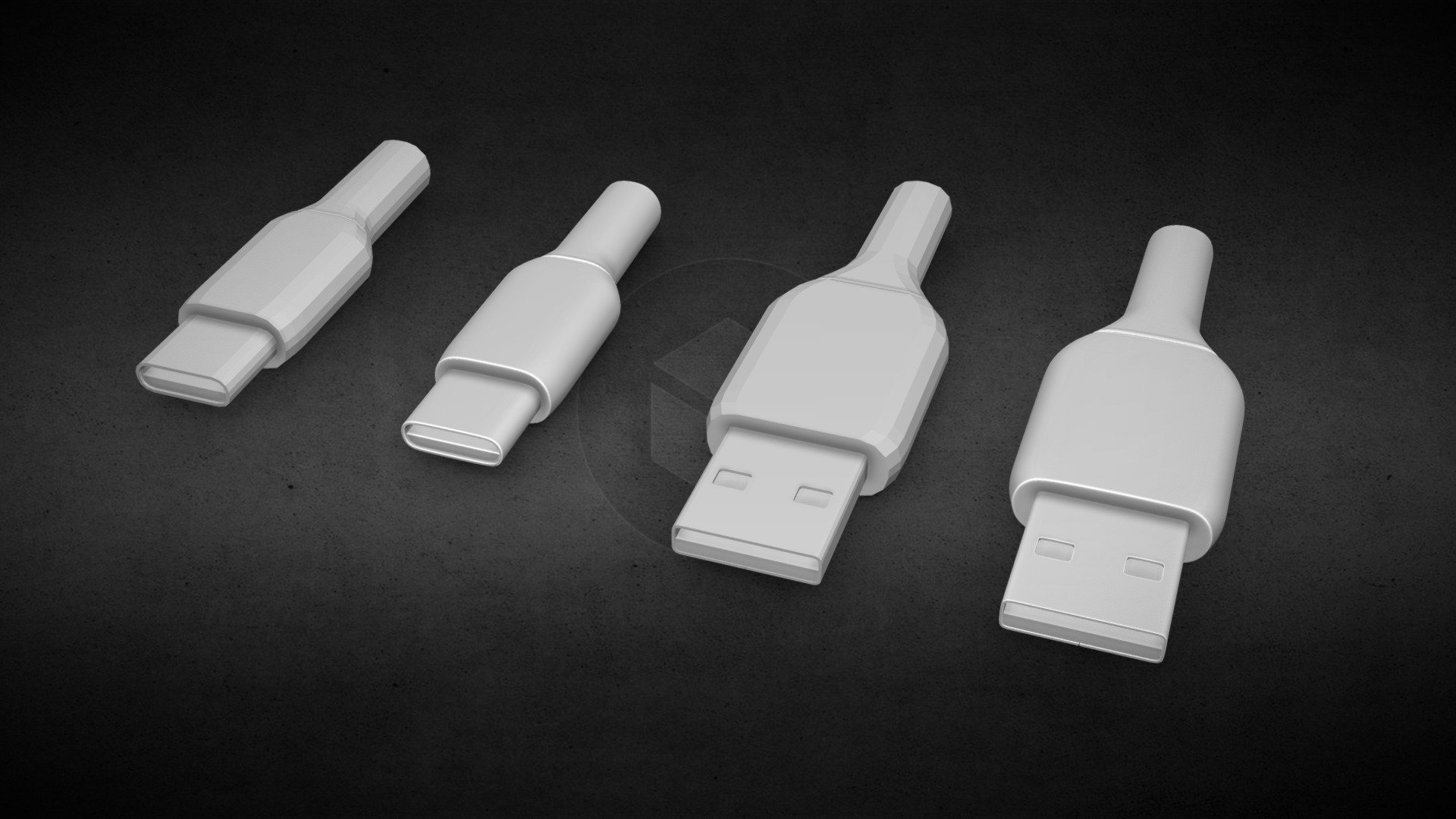 USB USB-C Connectors - Download Free 3D model by hitheredearjohn ...