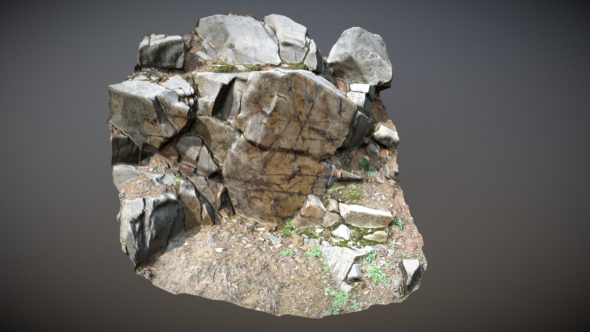3d scanned cliff face H - Buy Royalty Free 3D model by 3drille [3683786 ...