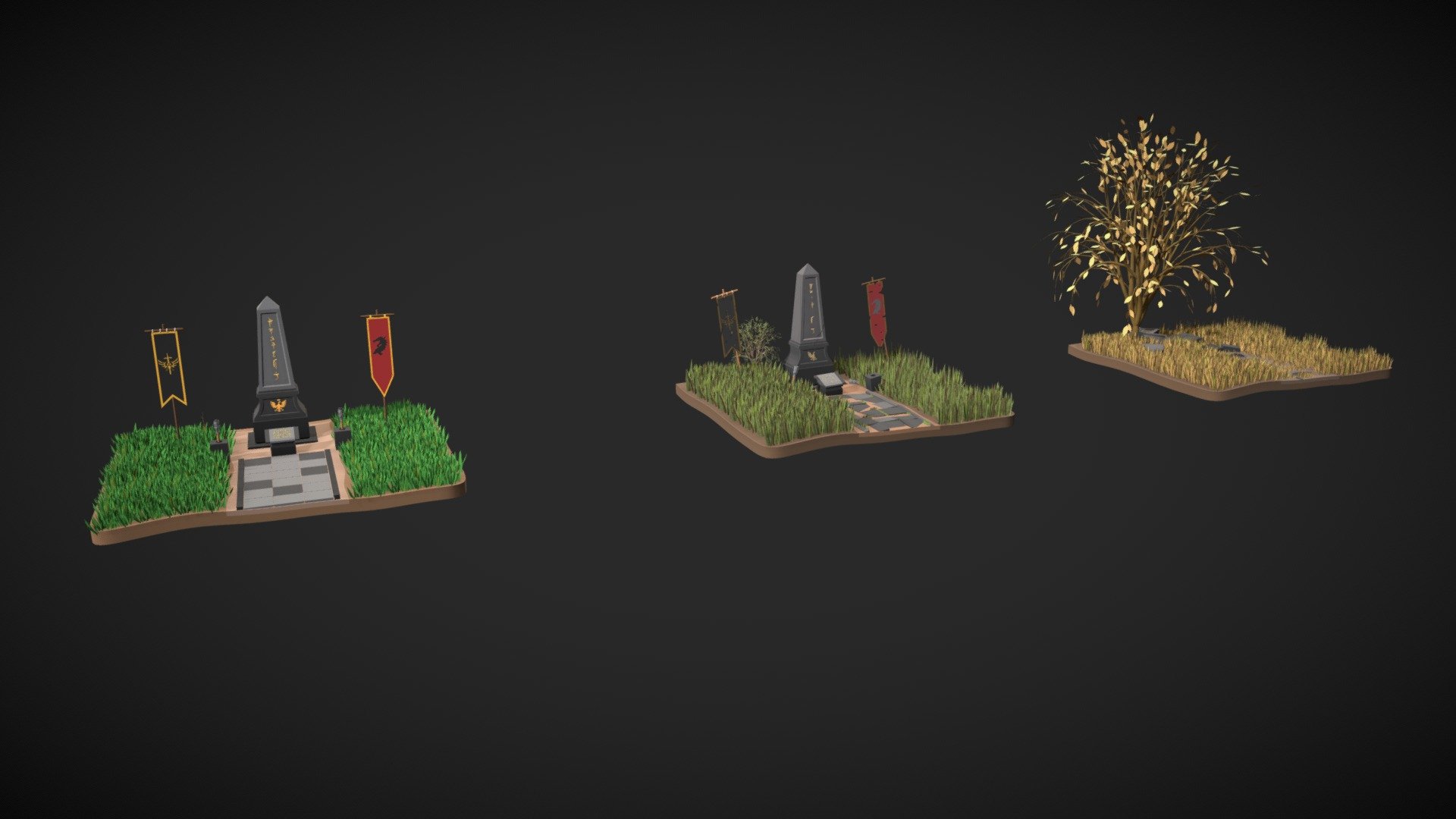 Fantasy monument in 3 versions - Download Free 3D model by AsirisDMC ...