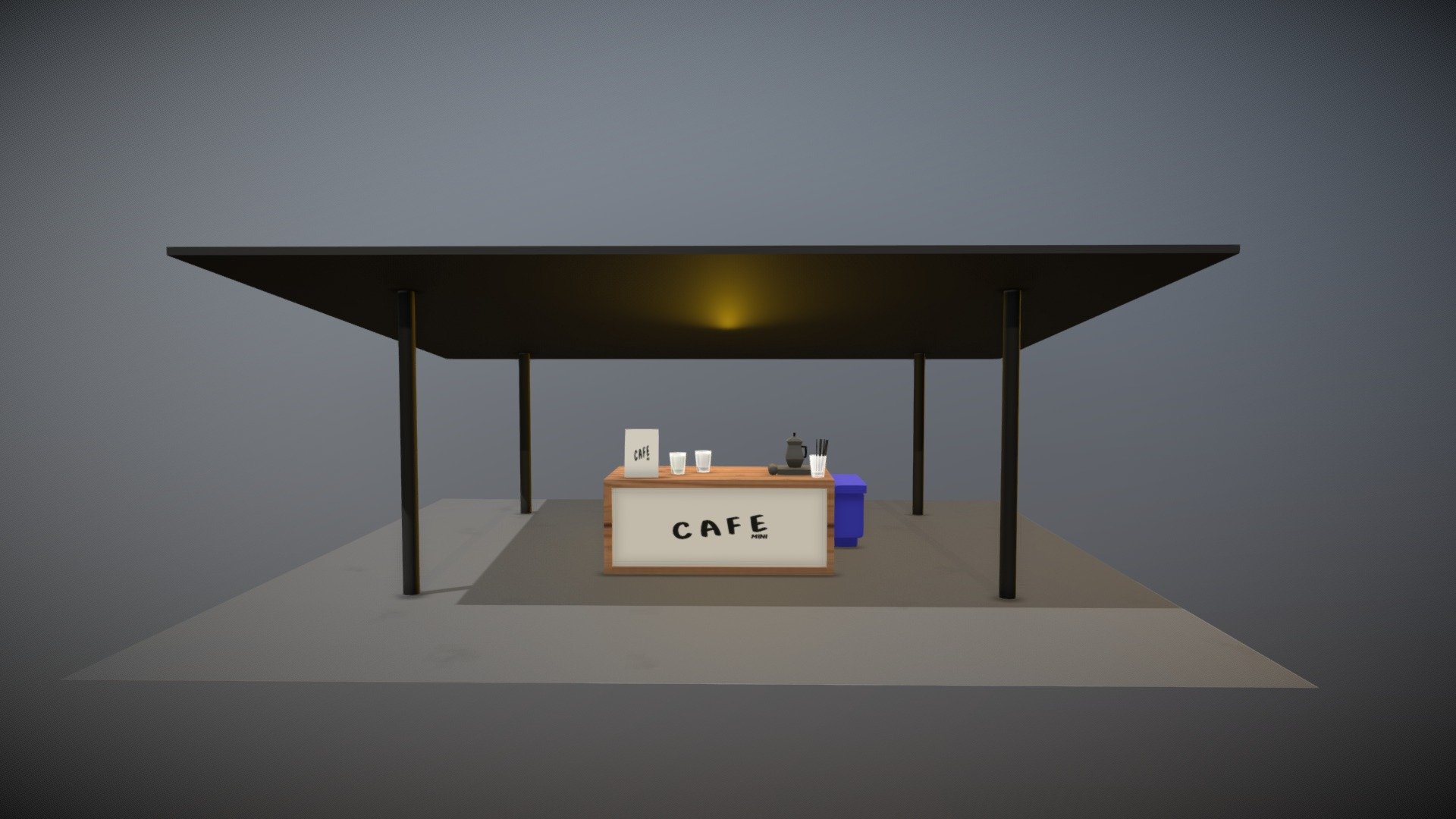 CAFE MINI - 3D model by R1442e [368c9b0] - Sketchfab