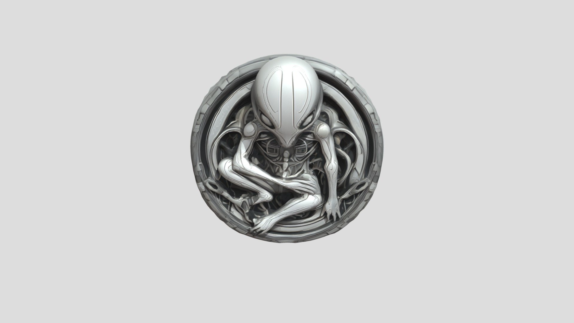 Alien coin - Download Free 3D model by cwickprice [368cb78] - Sketchfab