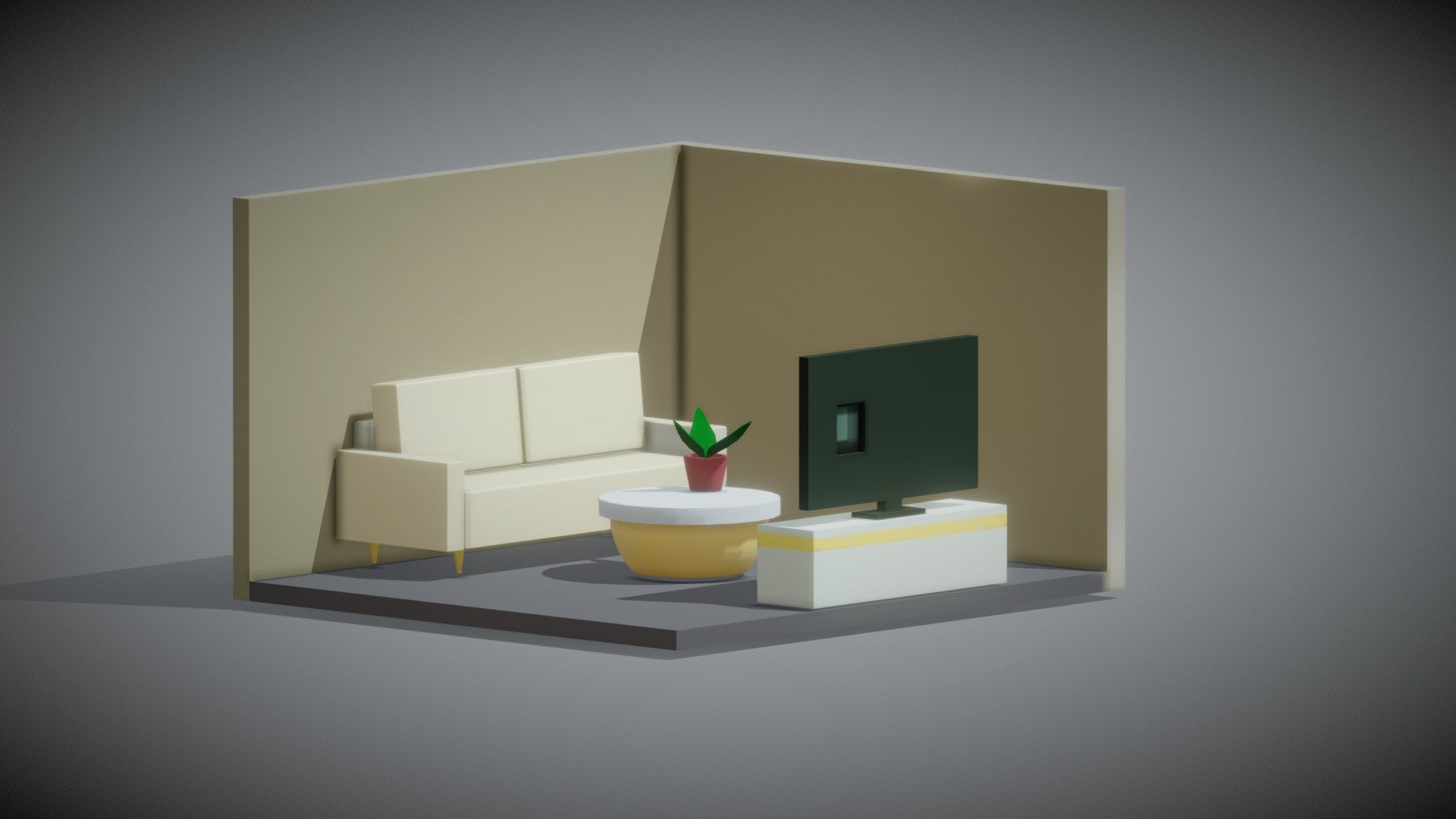 Living Room Diorama - Download Free 3D model by tempo_goi [368ef39 ...