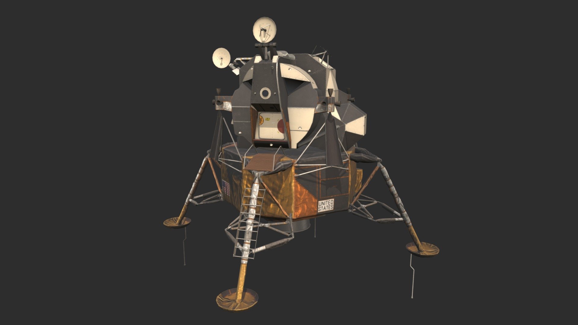 LunarModule Digistar - 3D model by Mirage3D Studios (@Mirage3D_BV ...
