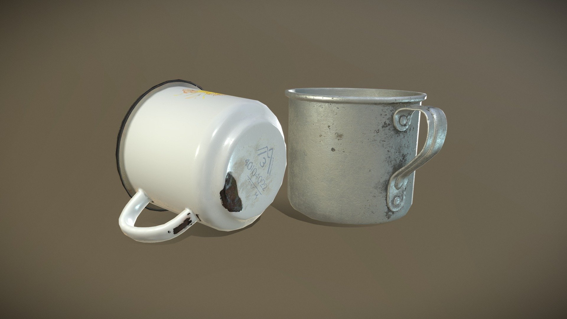 Soviet mug - Download Free 3D model by shepetotec [3691dac] - Sketchfab