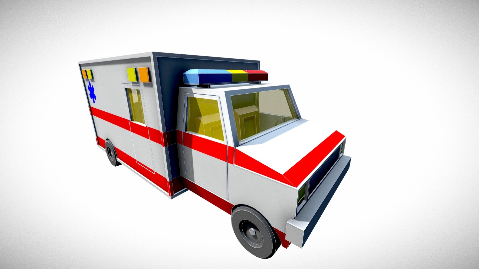 Low Poly Ambulance - Download Free 3D model by Alverspin [3692f90 ...