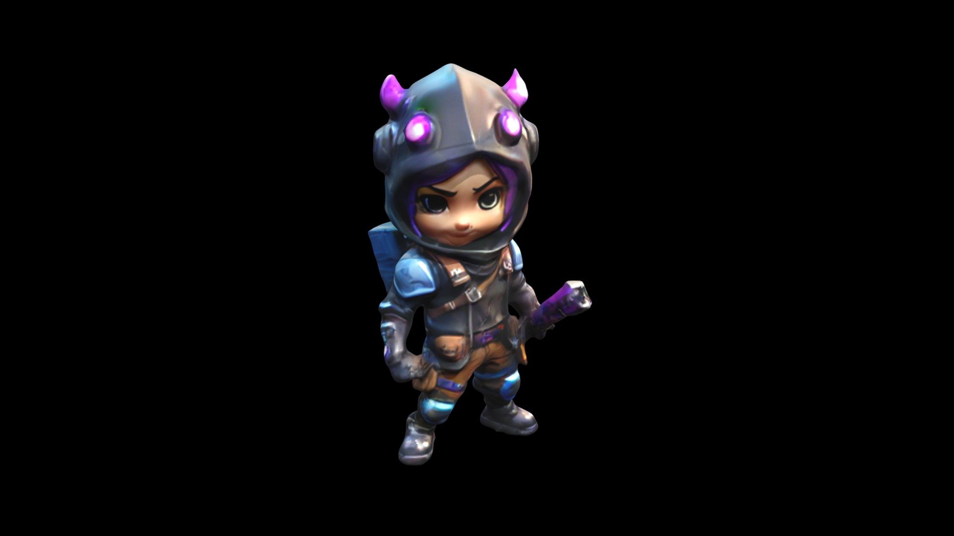 Assassin girl in futuristic attire - Download Free 3D model by klrxyz ...