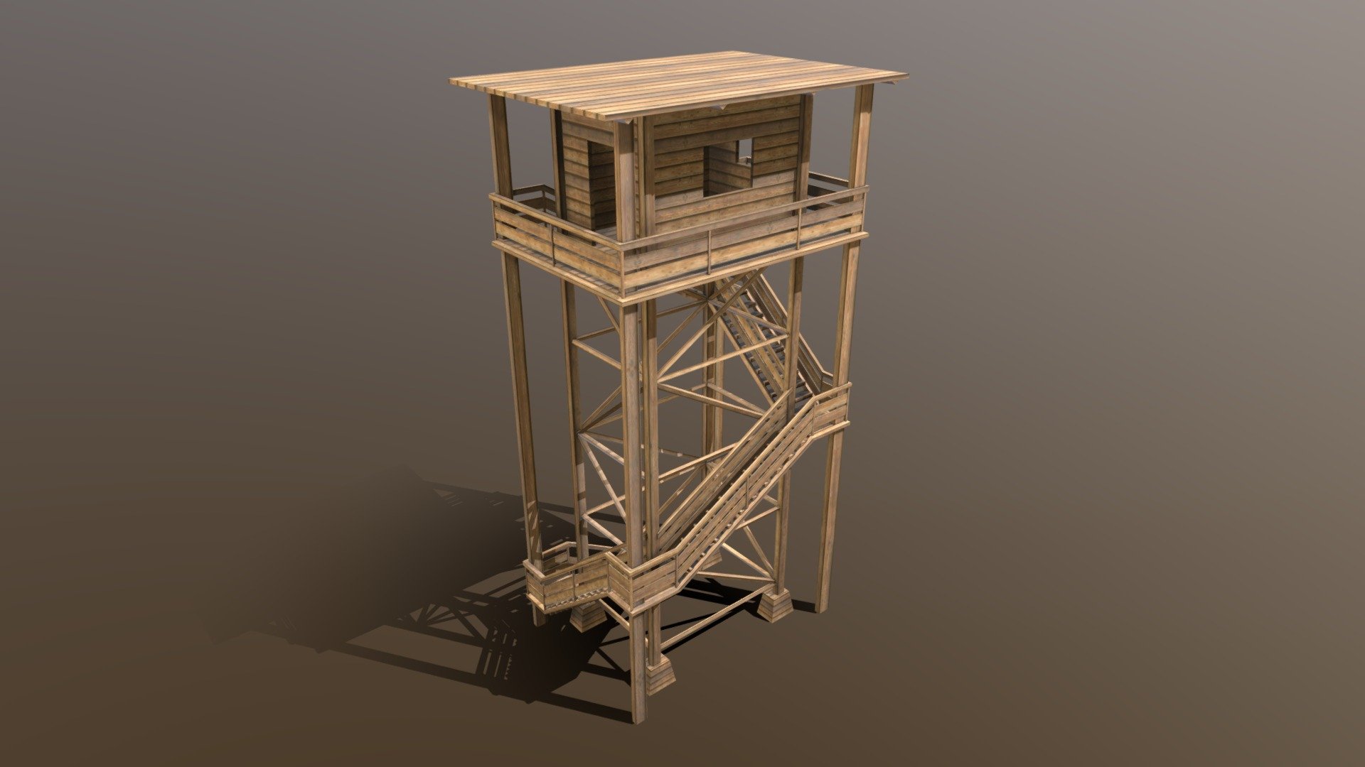 Wooden Watch Tower 3D Asset - 3D model by Jaygovindhan (@jaygoneelz ...