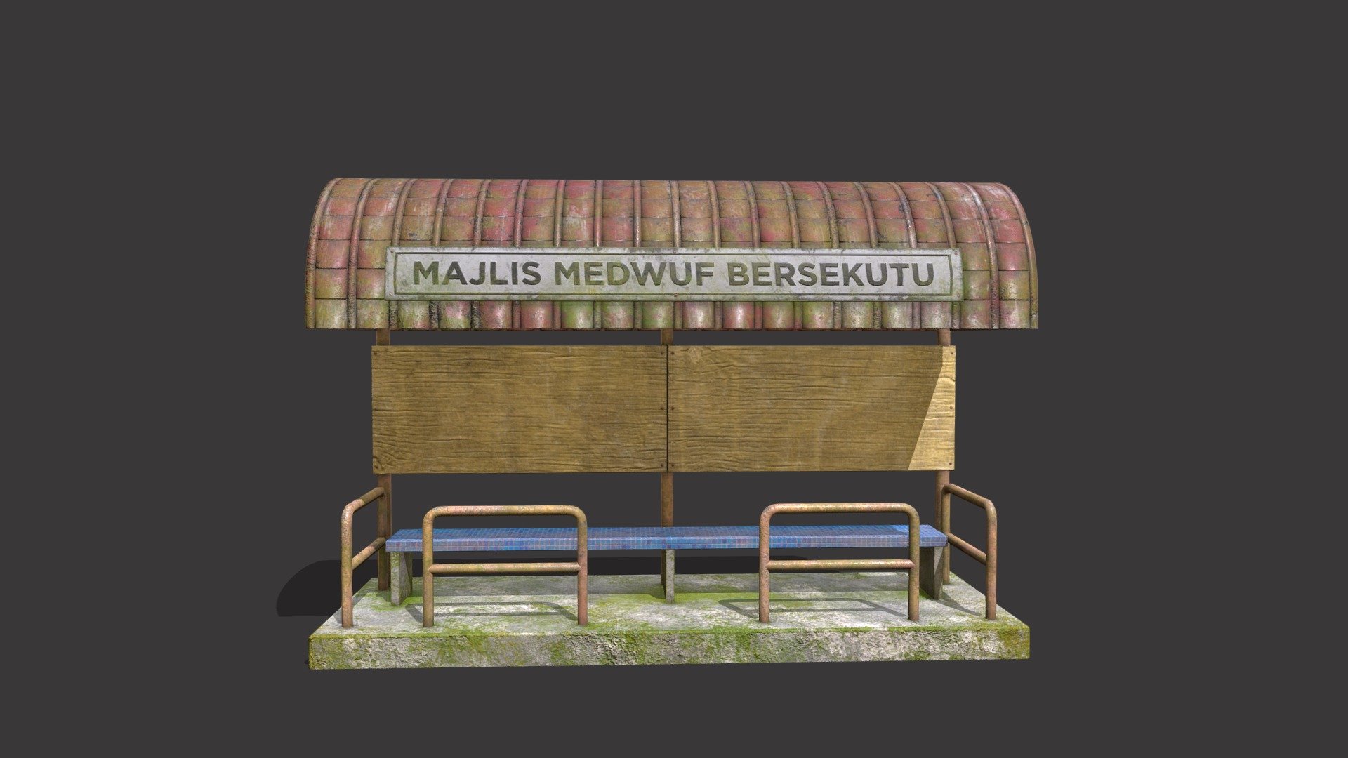 An Old Bus Stop - Download Free 3D model by Ahmad Azizi (@azizi16 ...