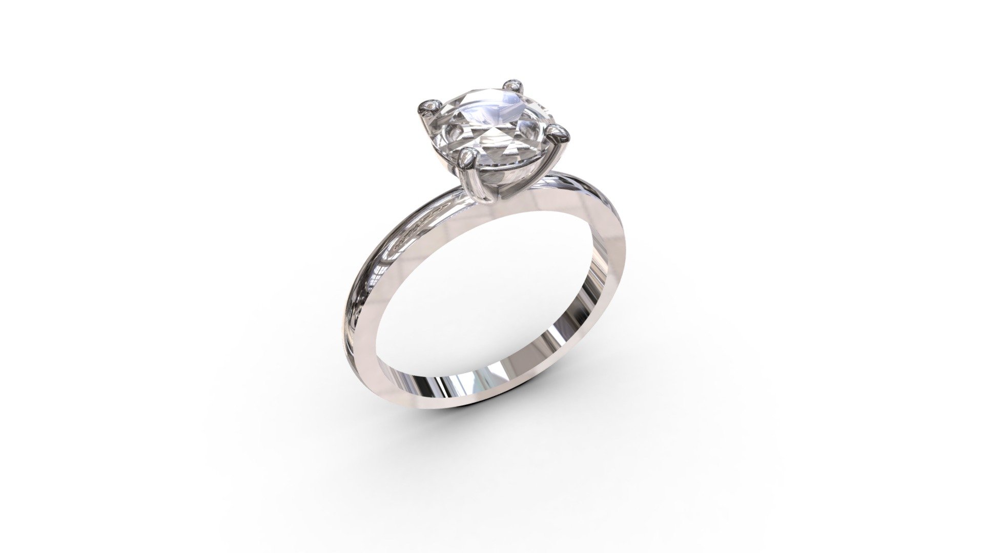 Simple Solitarie Engagement Ring - 3D model by Luis Rocha ...