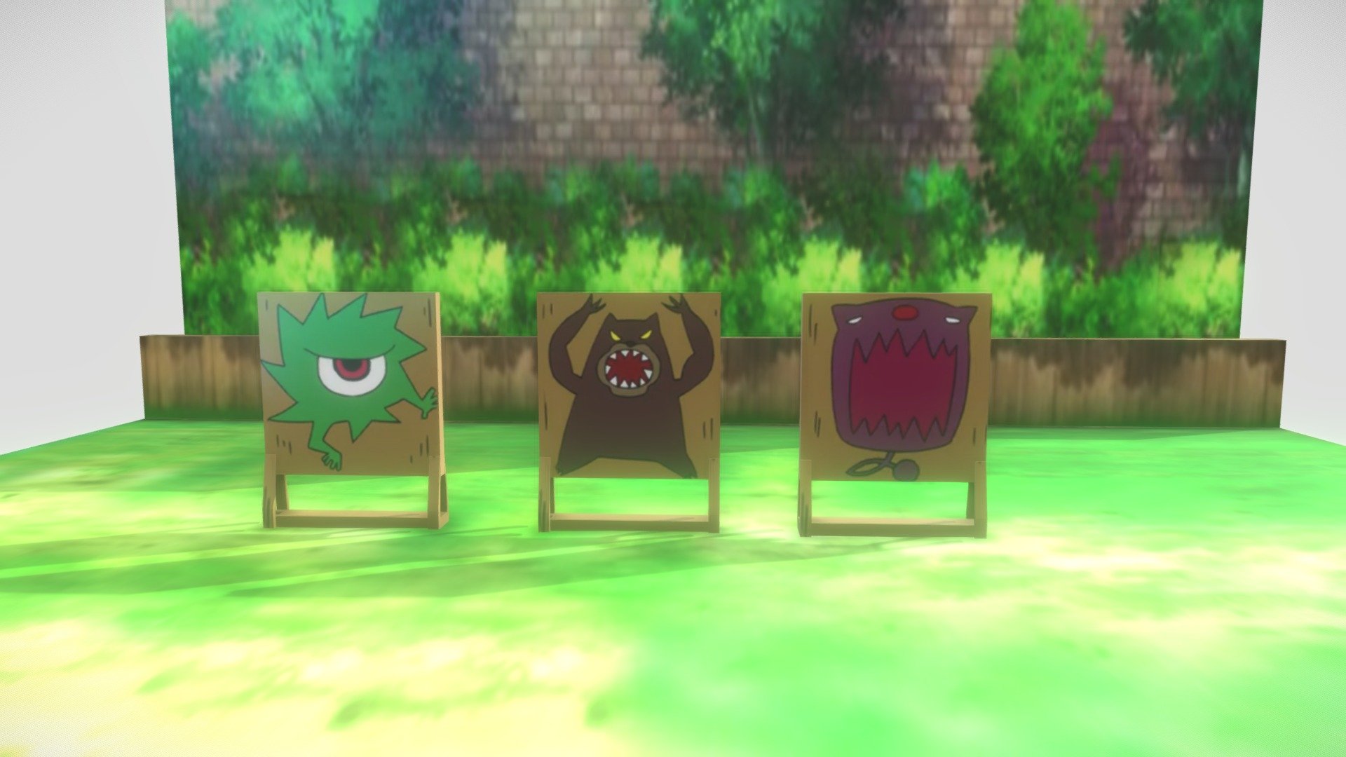 Anime Targets - Download Free 3D model by ganic30 [3699333] - Sketchfab