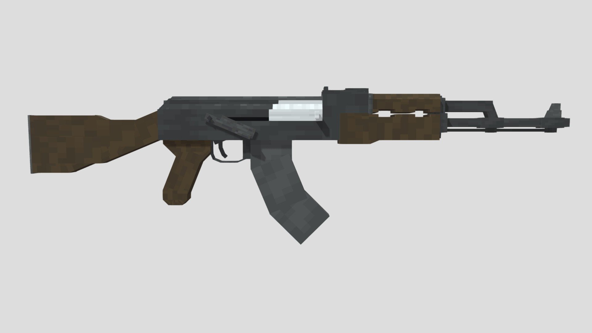 Minecraft Ak-47 V2 - 3D model by BartekBW (@rojdanbw) [36998f9] - Sketchfab