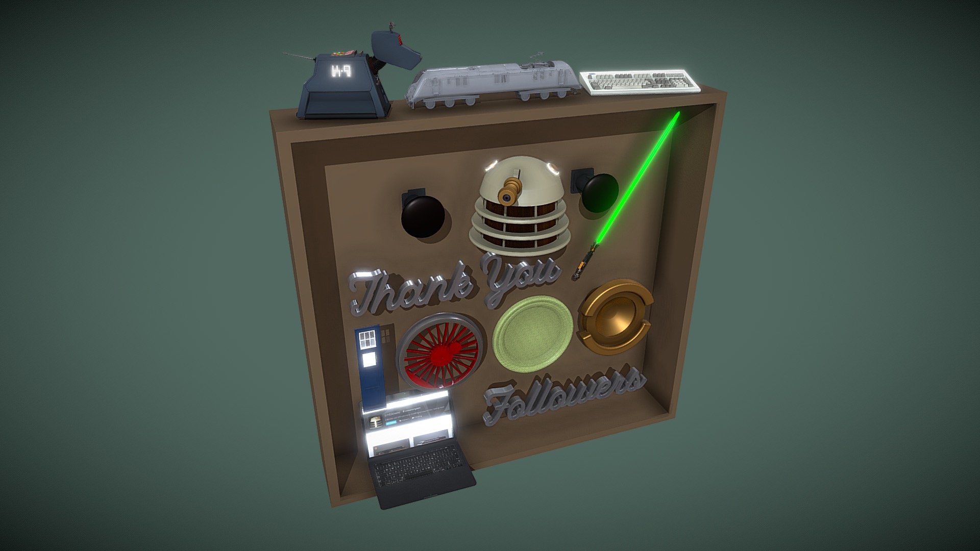 1000 Followers - Thank You So Much!!!! - 3D model by timblewee [369a341 ...