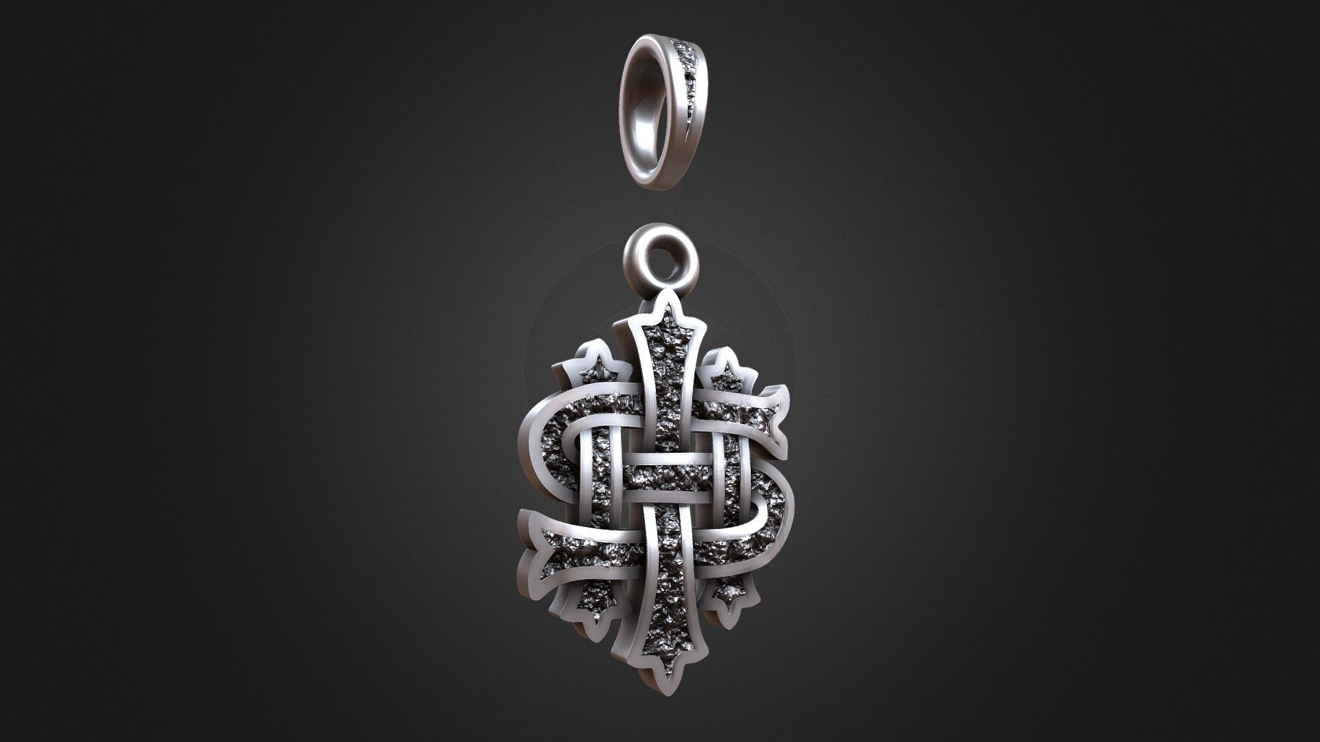 IHS Monogram Jesus Christ jewelry pendant - Buy Royalty Free 3D model ...