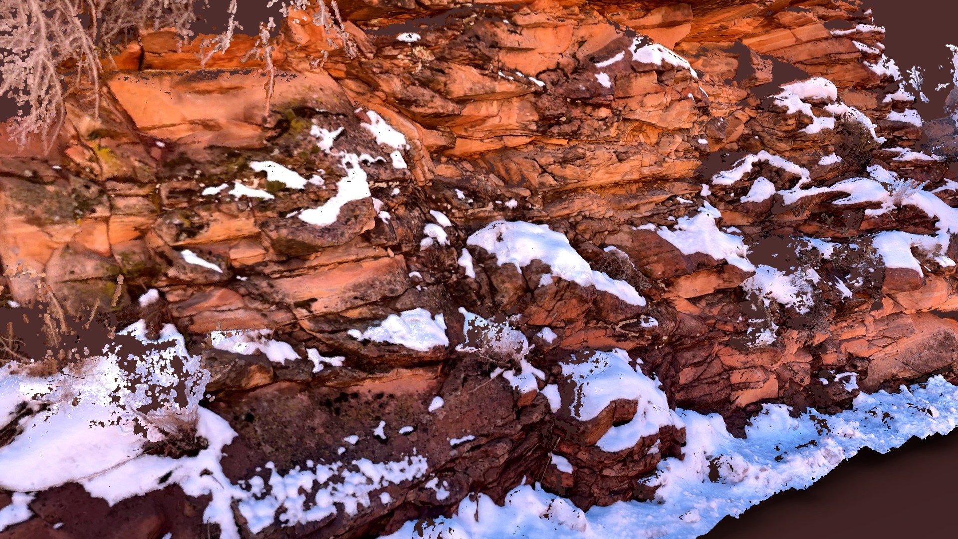 Rock Formation in Snow @ Zion Nation Park - 3D model by EveryPoint ...