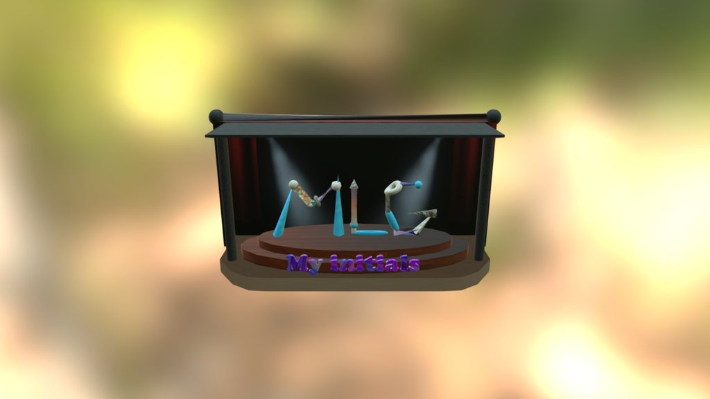 My initials - 3D model by Marie (@mariel2307) [369ce4c] - Sketchfab