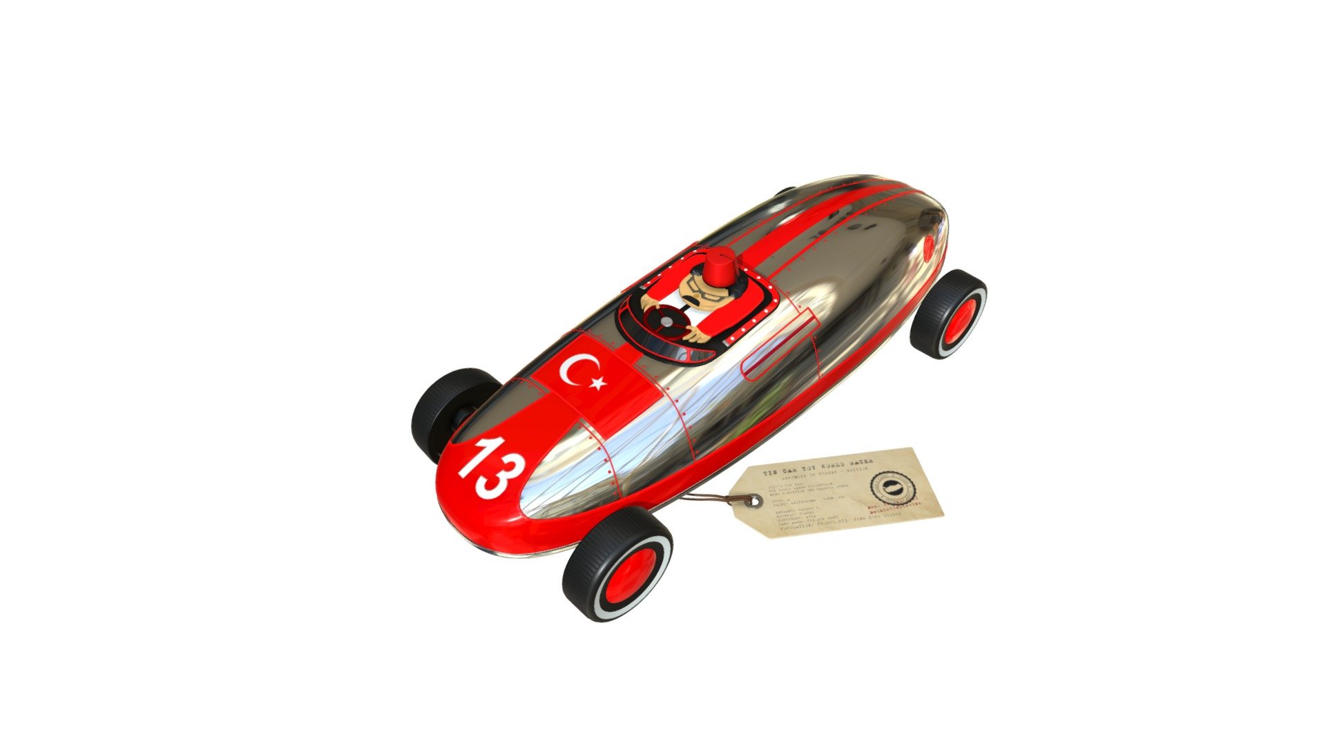 Tin Car Toy World Racers (Turkey) - 3D model by metacollectables ...