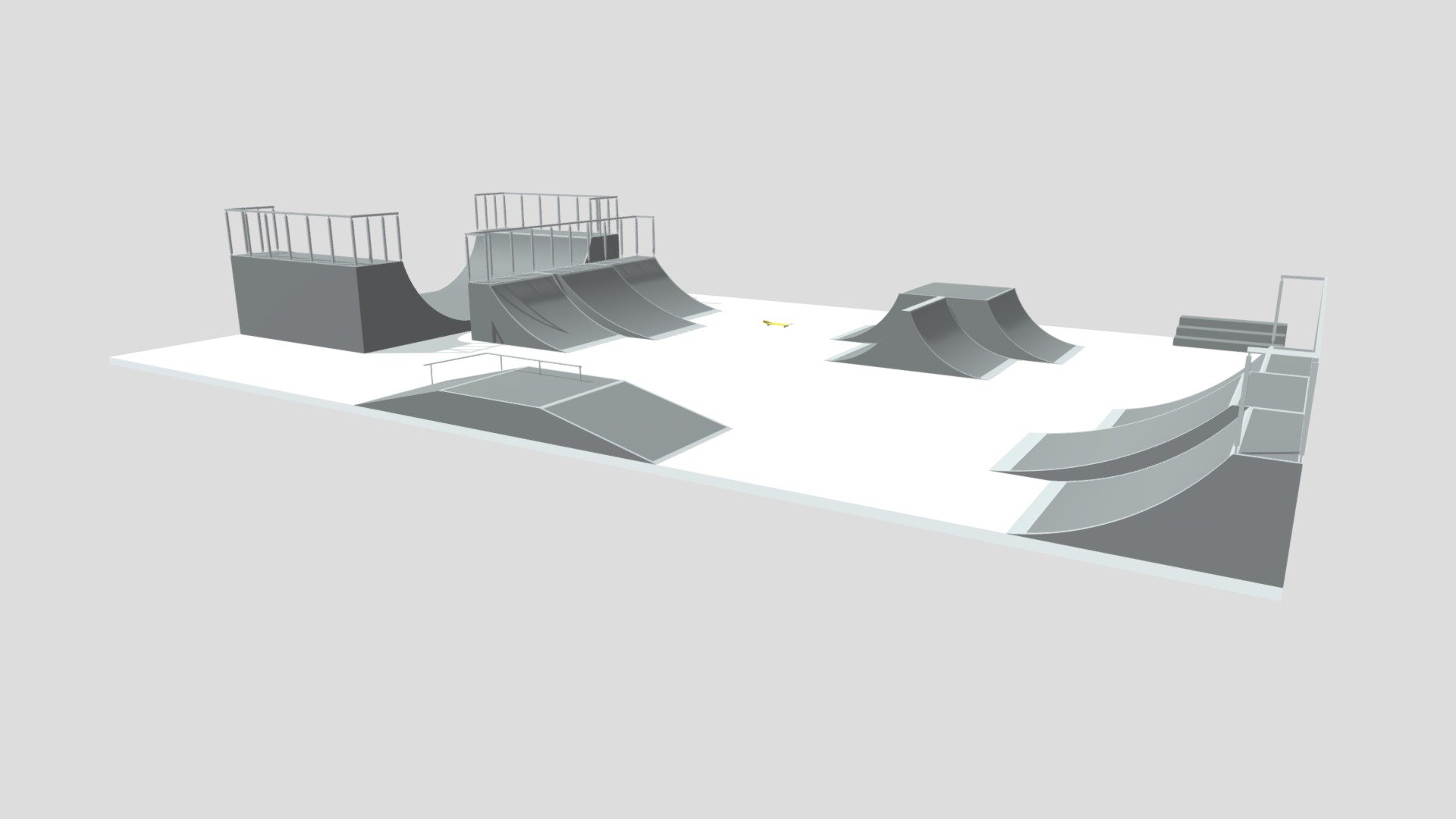 Skatepark - 3D model by mARTon3D (@Marta4) [36a16f6] - Sketchfab