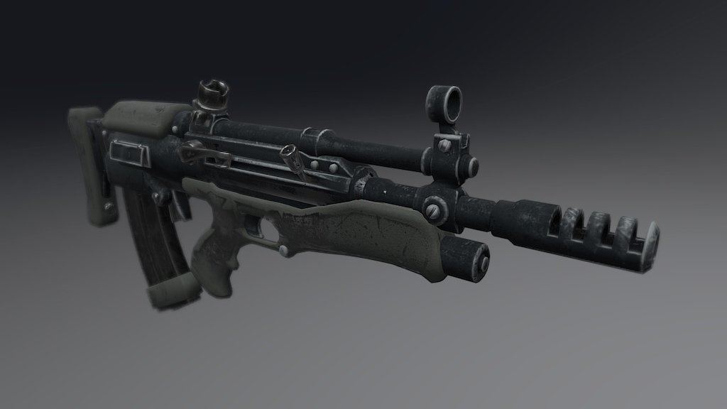Bullpup rifle - Download Free 3D model by Eerik Arvidsson (@kittyalpha ...